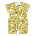 Animation Tweety Baby One-Piece Rompers Summer Short Sleeve Outfit ...