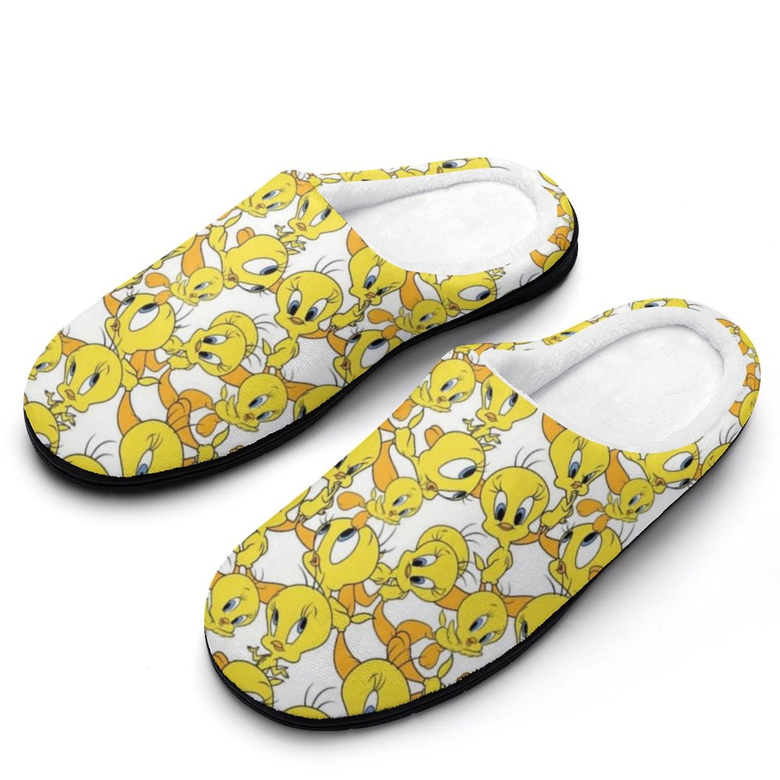 Animation Tweety Women's Fuzzy Slippers Lightweight Anti-slip Rubber ...