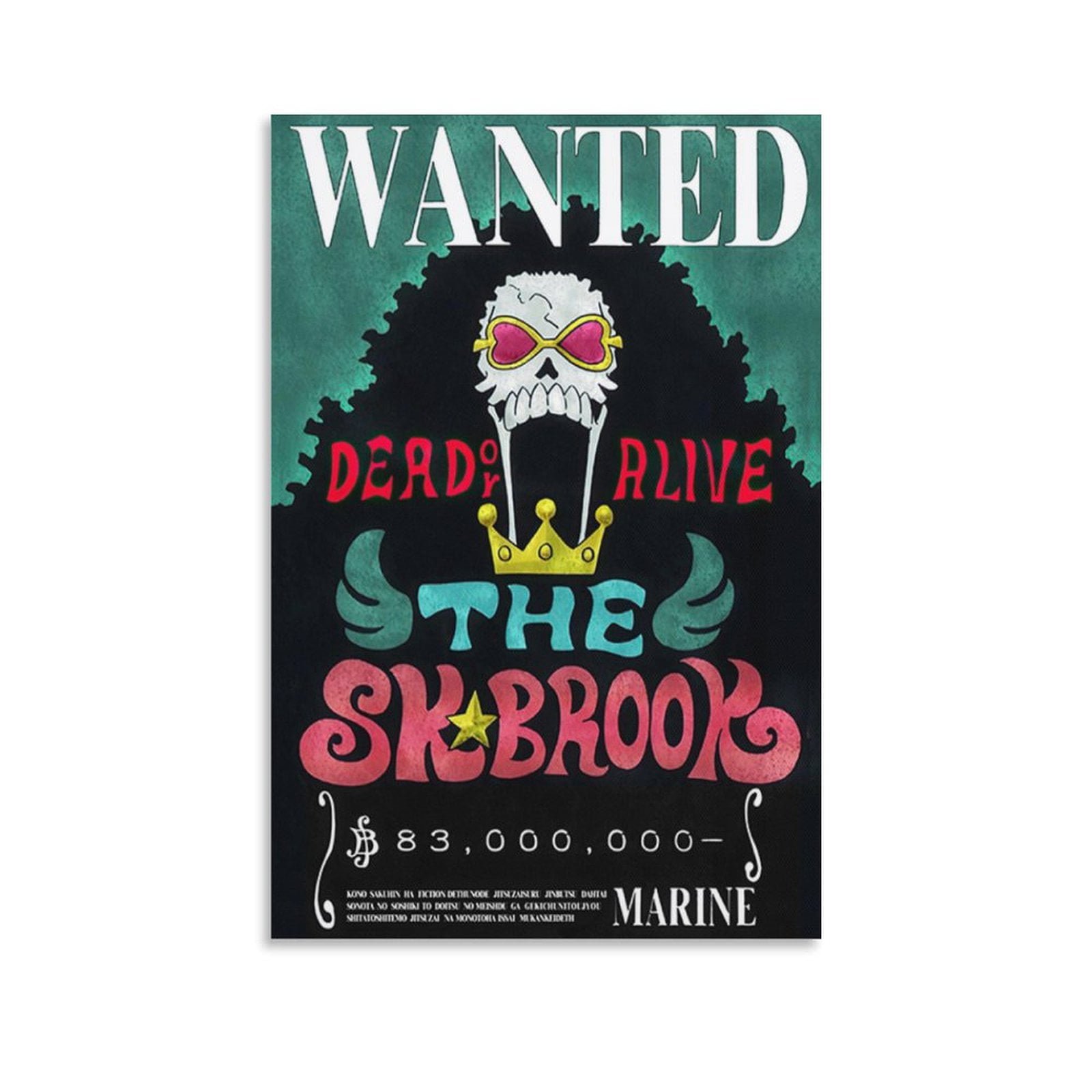 Animation Wanted Poster Brook Print Photo Art Painting Canvas Poster ...