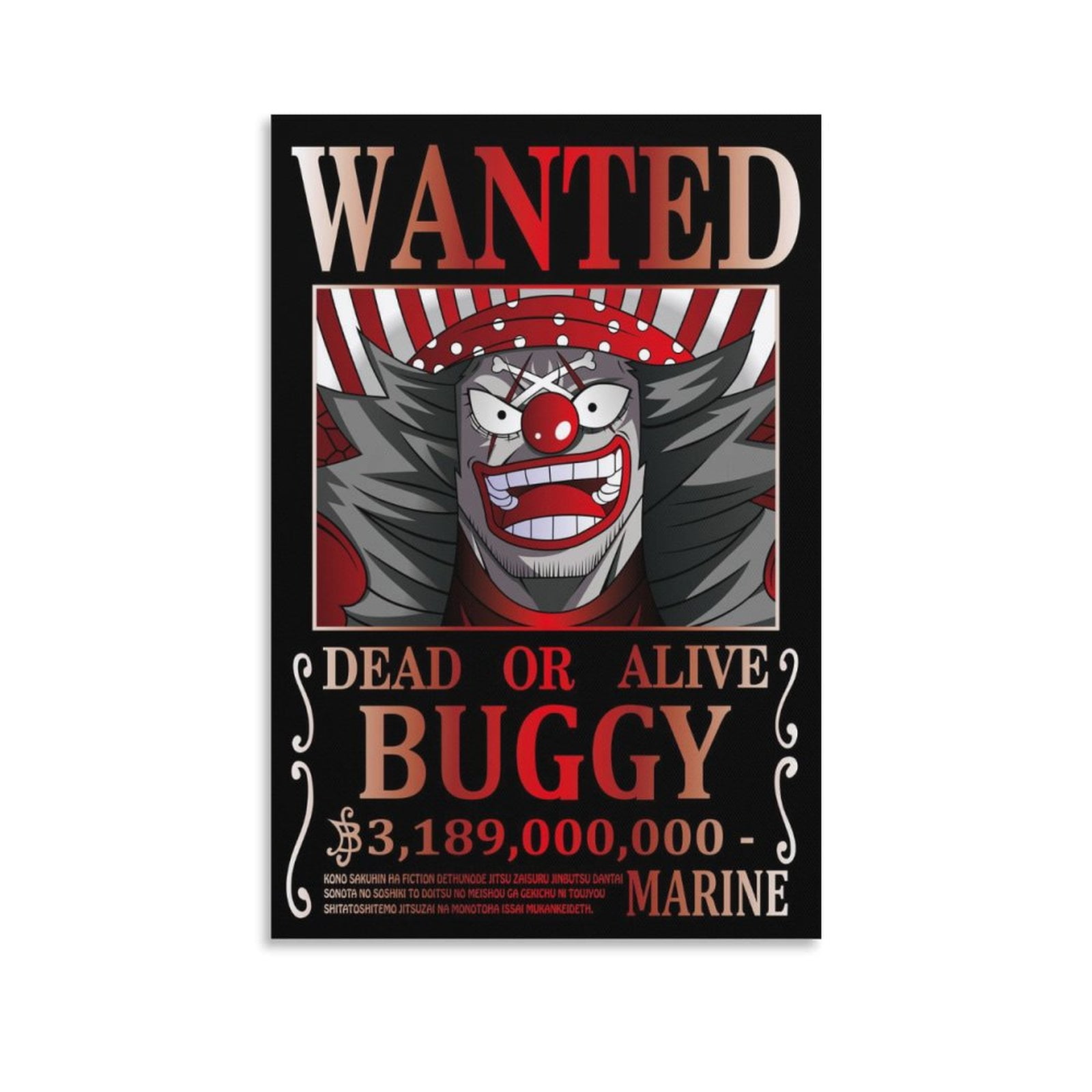 Animation Wanted Poster Buggy Print Photo Art Painting Canvas Poster ...