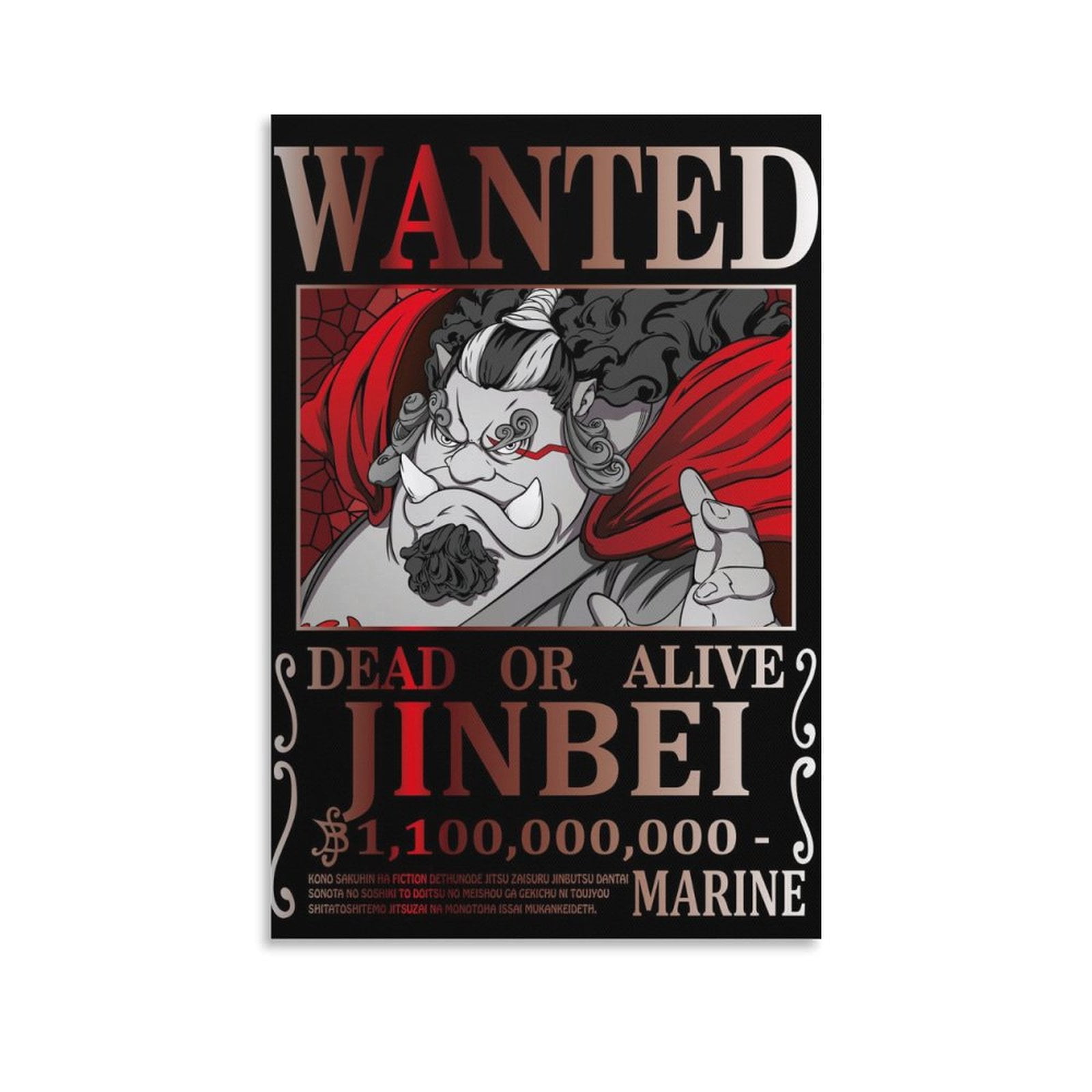 Animation Wanted Poster Jinbei Oyabun Artworks Picture Print Poster ...