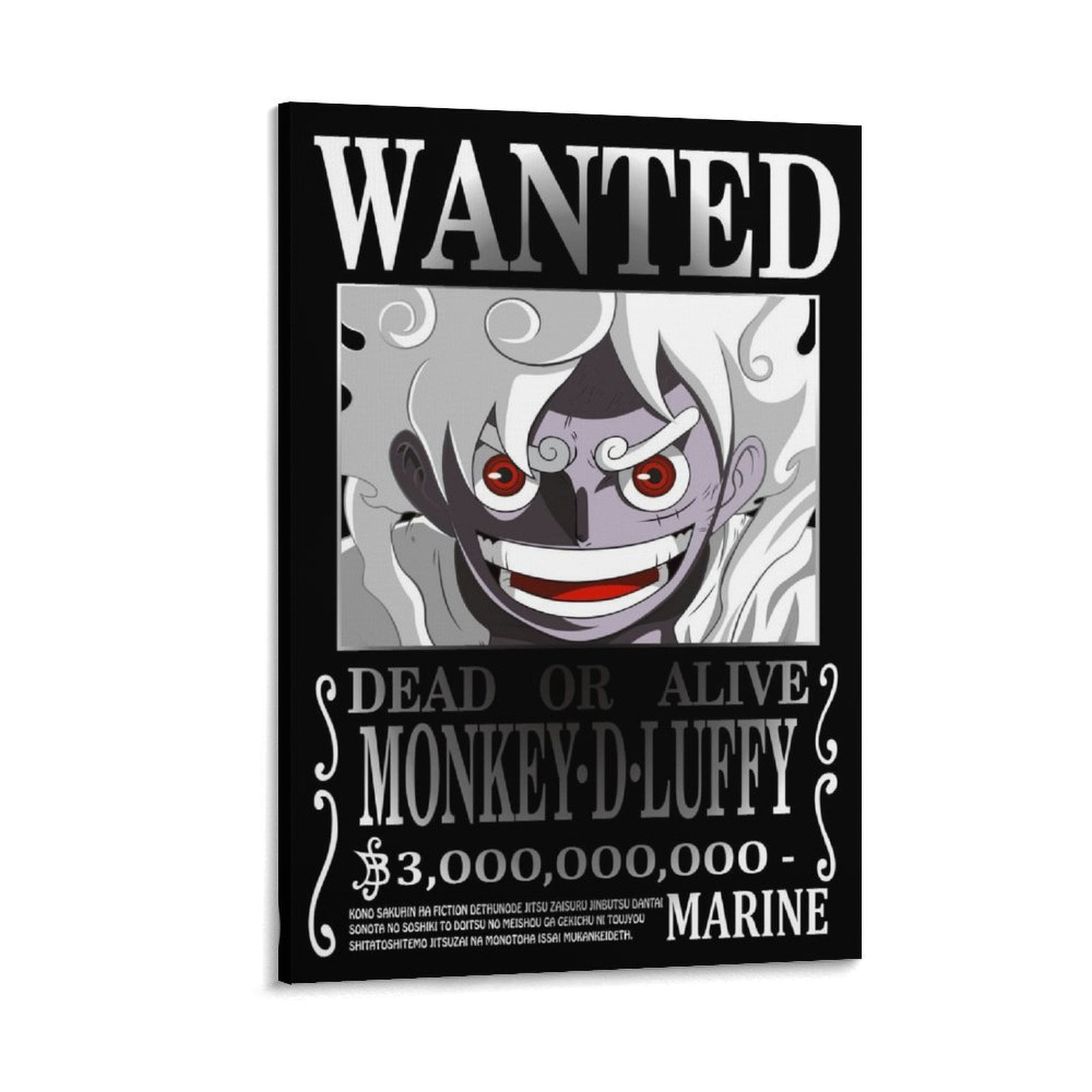 Animation Wanted Poster LUFFY 1 Posters Art Print Wall Photo Paint ...