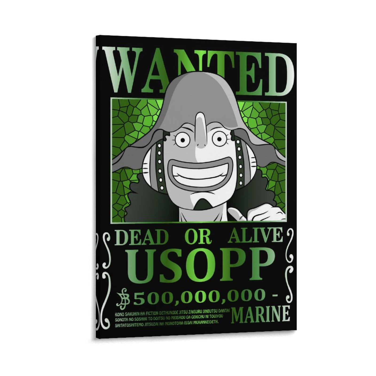 Animation Wanted Poster Usopp Canvas Poster Wall Art Picture Prints ...