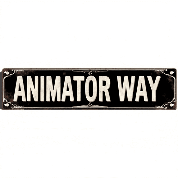Animator Way Metal Sign 16x4 Inches "ANIMATOR WAY" Wall Decor for Art ...