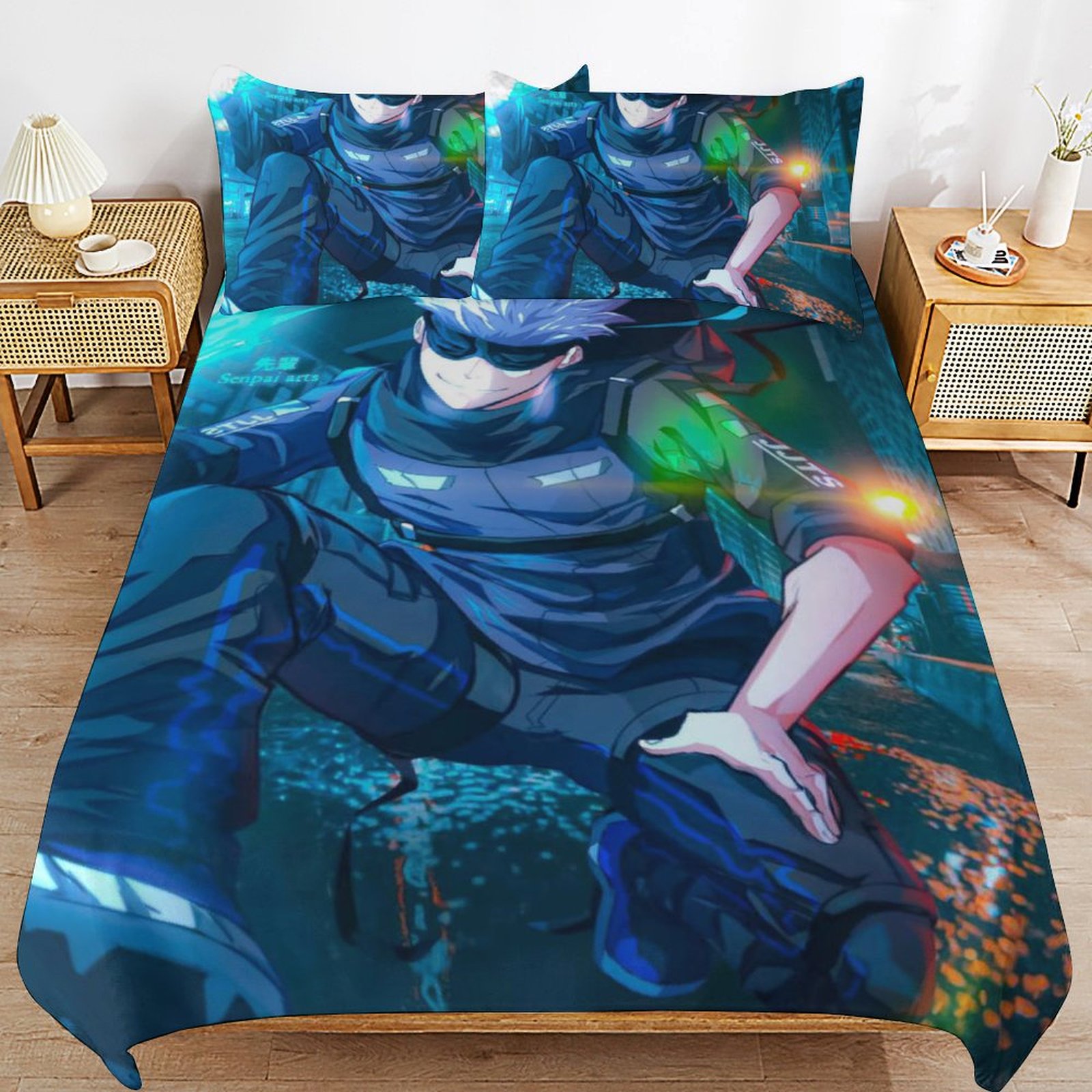 Anime 3-Piece Bedding Comforter Set, Jujutsu Kaisen 3-Piece Bedding ...