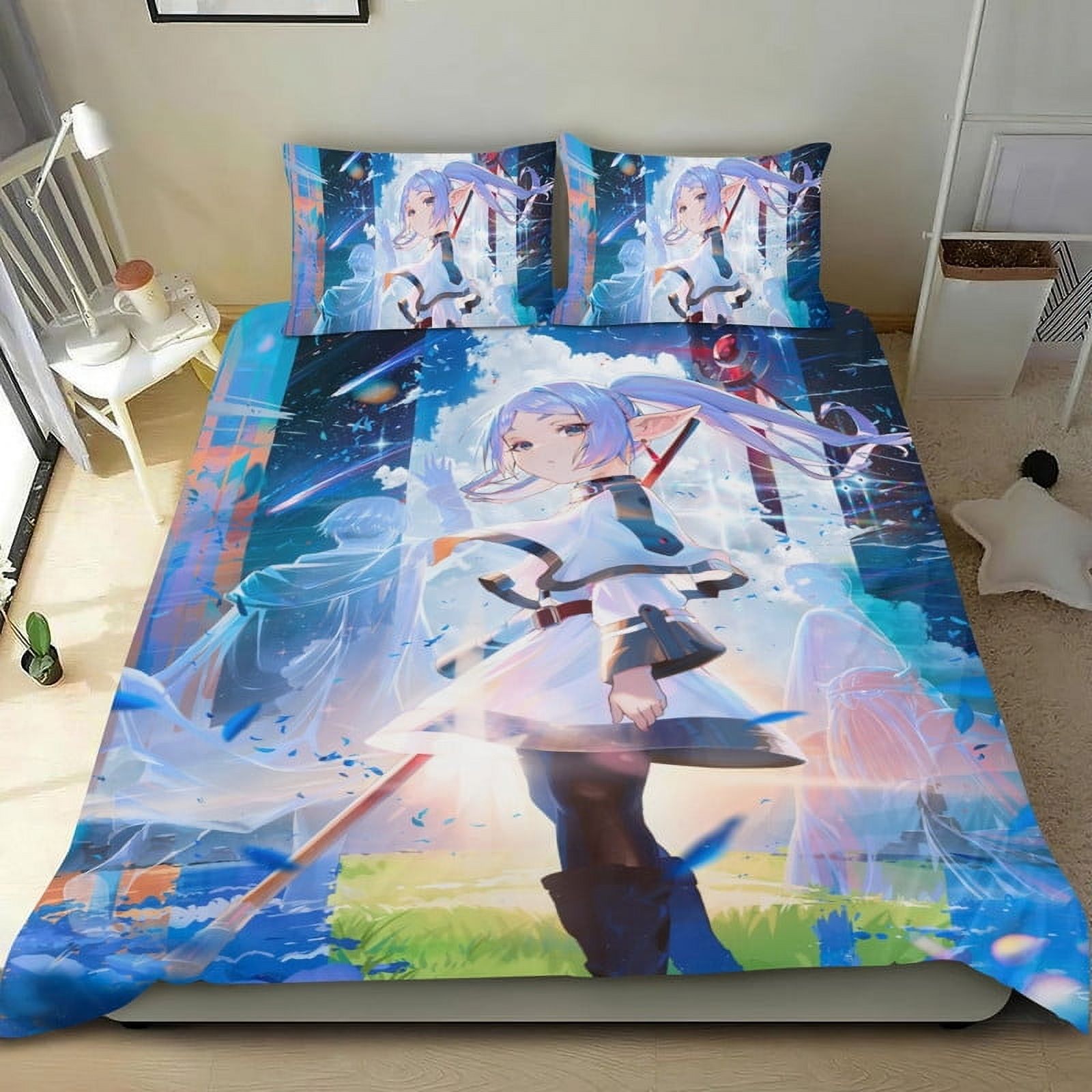 Anime 3 Piece Bedding Set Frieren: Beyond Journey's End Comforter Set ...