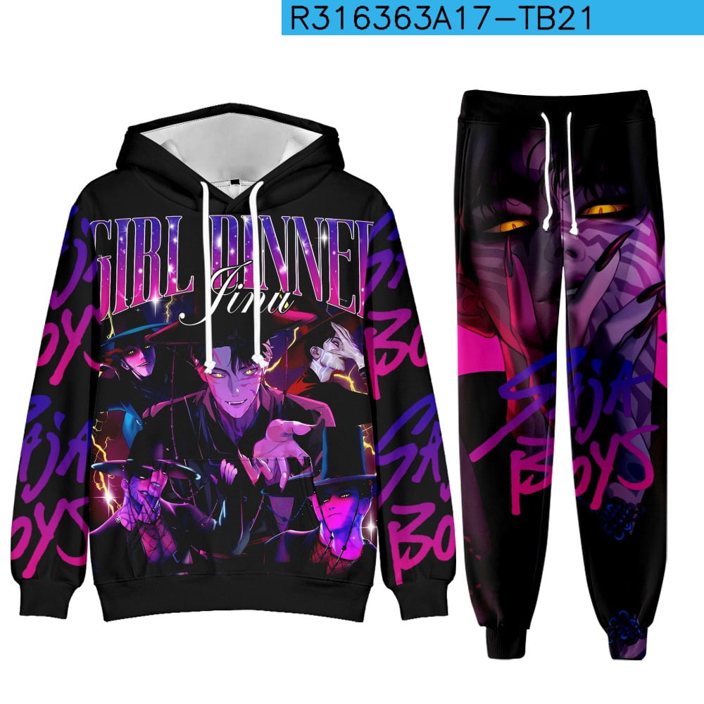 Anime 3D Digital Printing Sweater Sweatpants Set - Walmart.com