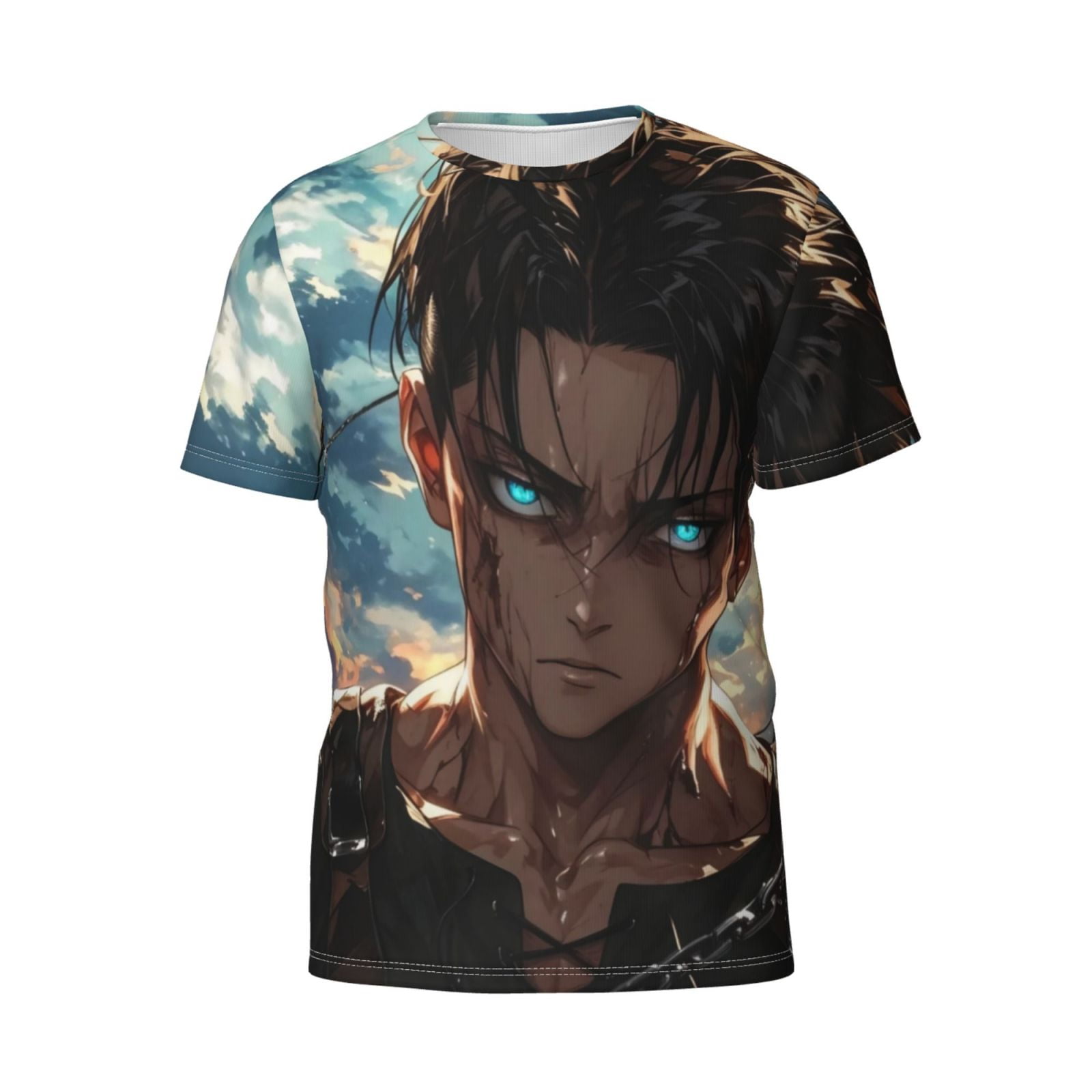 Anime 3d Graphic Mens Womens Short Sleeve Crew T-Shirt Attack on Titan ...