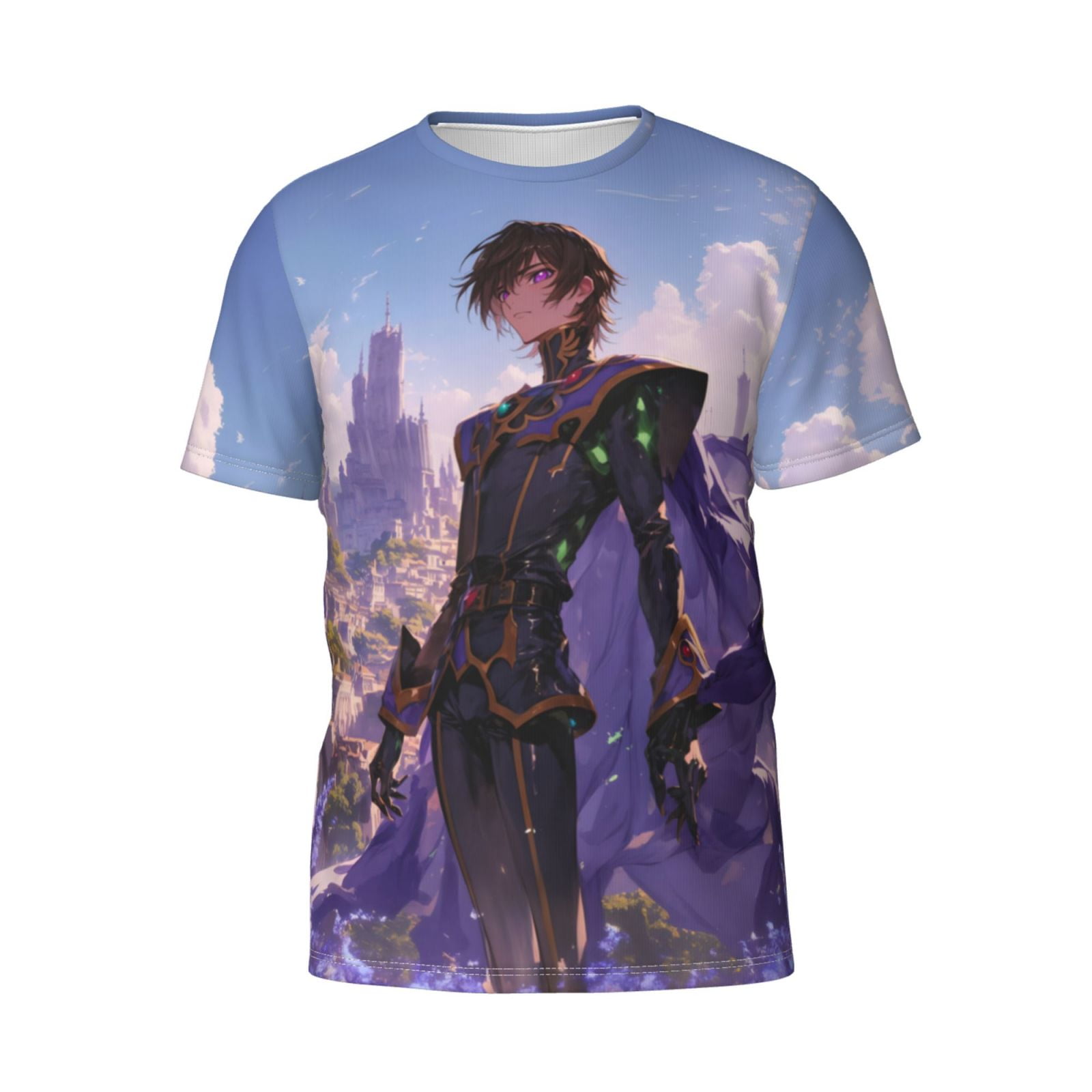 Anime 3d Graphic Mens Womens Short Sleeve Crew T-Shirt Code Geass ...