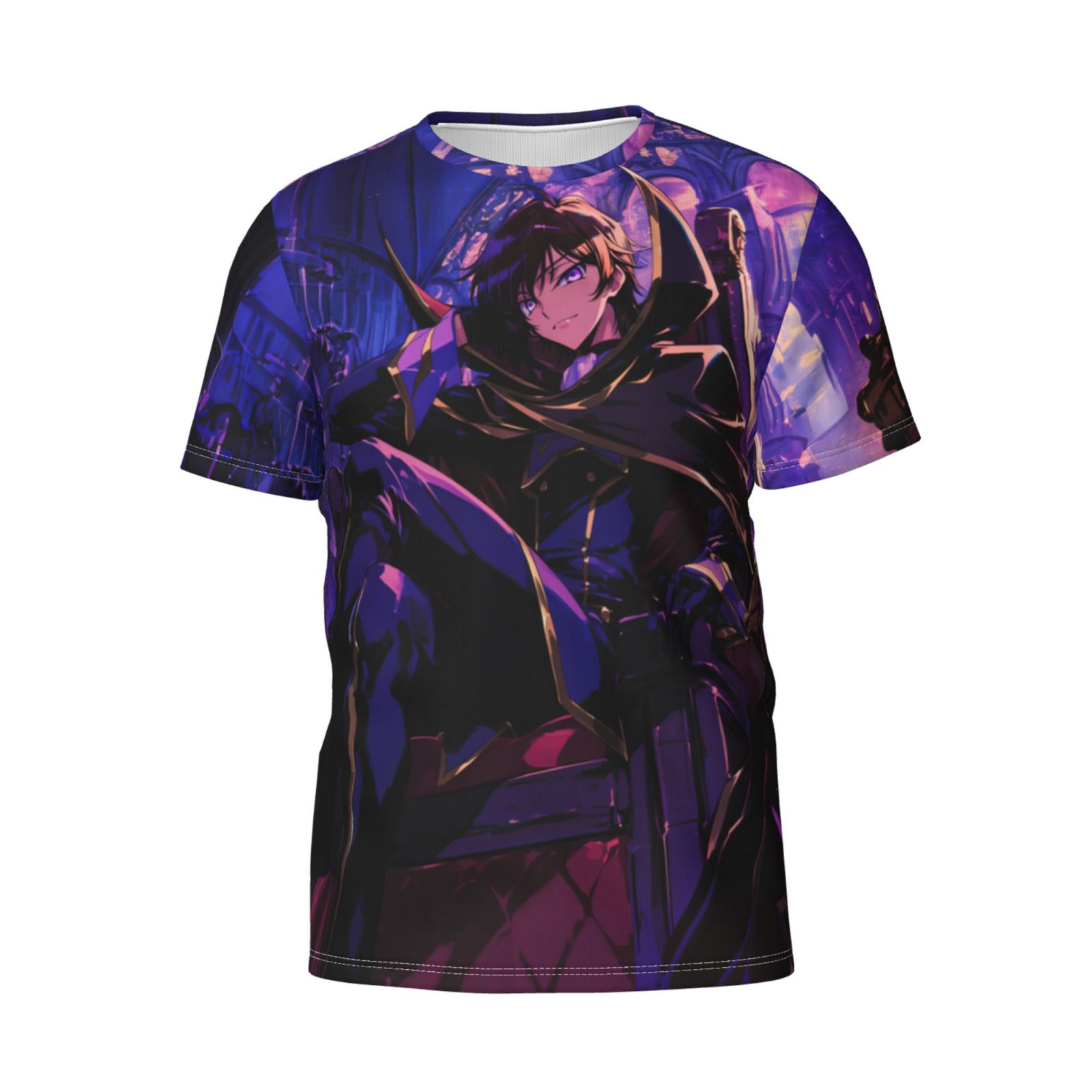 Anime 3d Graphic Mens Womens Short Sleeve Crew T-Shirt Code Geass ...