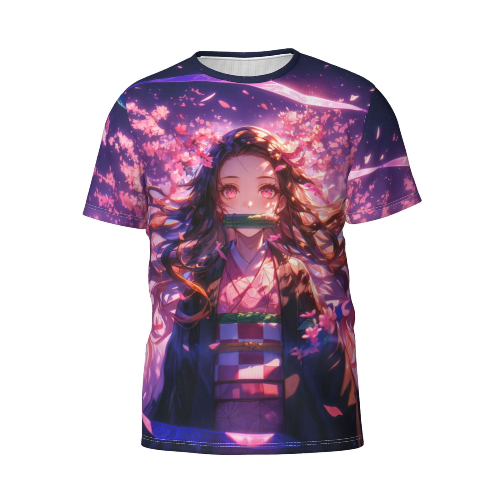Anime 3d Graphic Mens Womens Short Sleeve Crew T-Shirt Demon Slayer ...