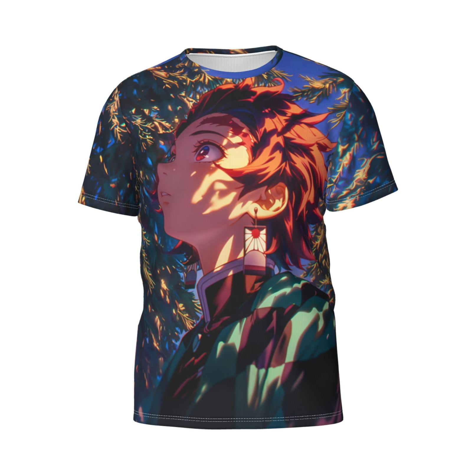 Anime 3d Graphic Mens Womens Short Sleeve Crew T-Shirt Demon Slayer ...