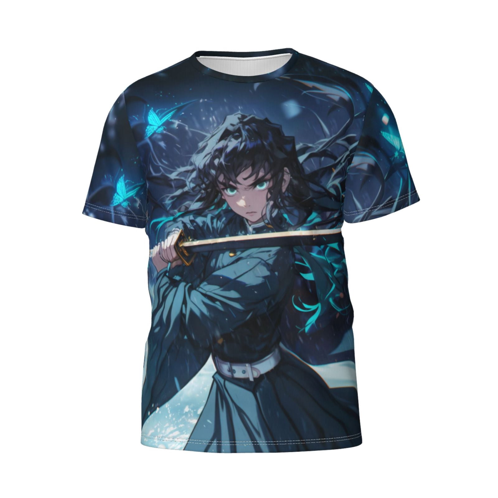 Anime 3d Graphic Mens Womens Short Sleeve Crew T-Shirt Demon Slayer ...