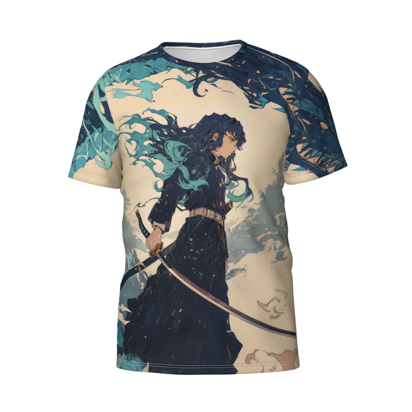 Anime 3d Graphic Mens Womens Short Sleeve Crew T-Shirt Demon Slayer ...