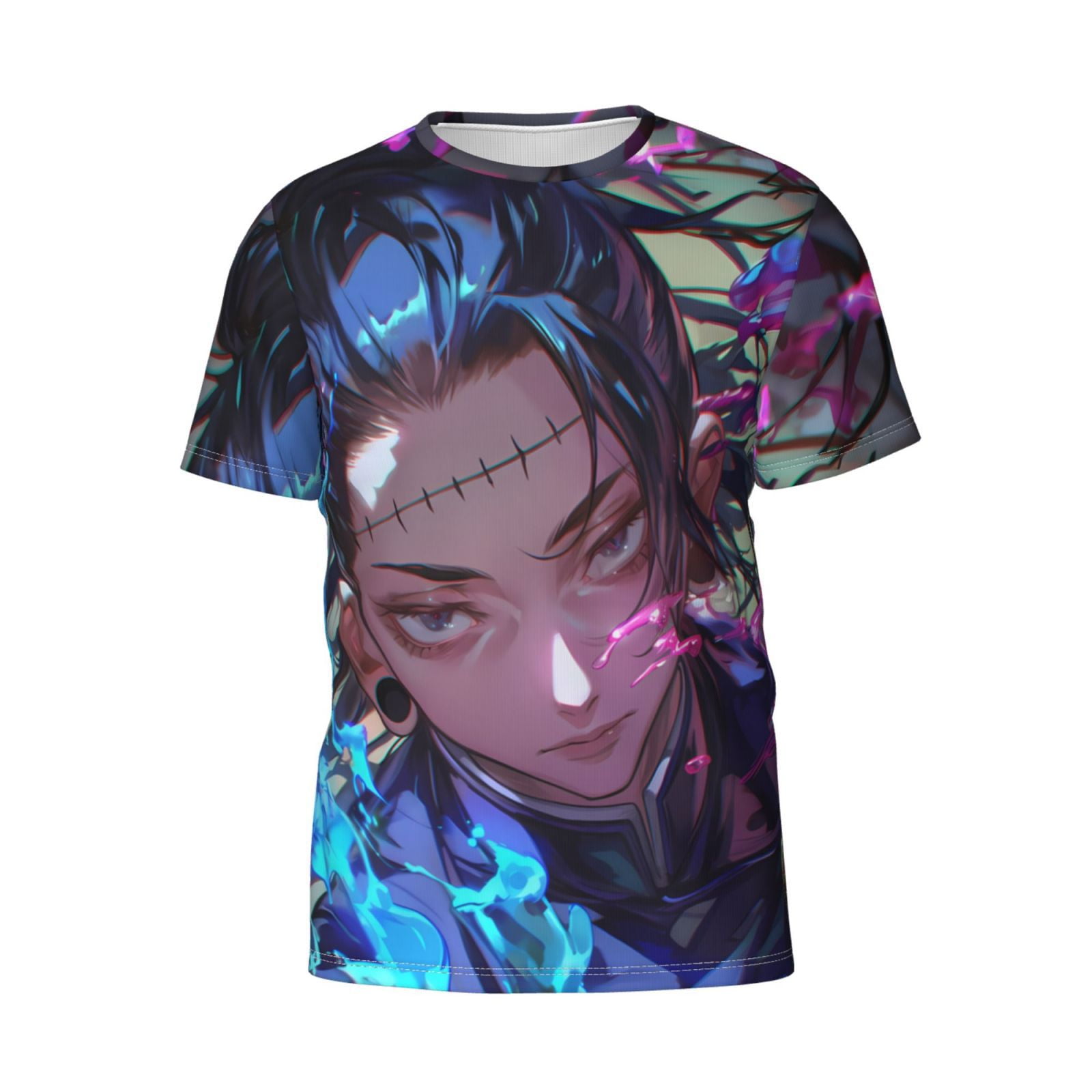 Anime 3d Graphic Mens Womens Short Sleeve Crew T-Shirt Geto Suguru ...