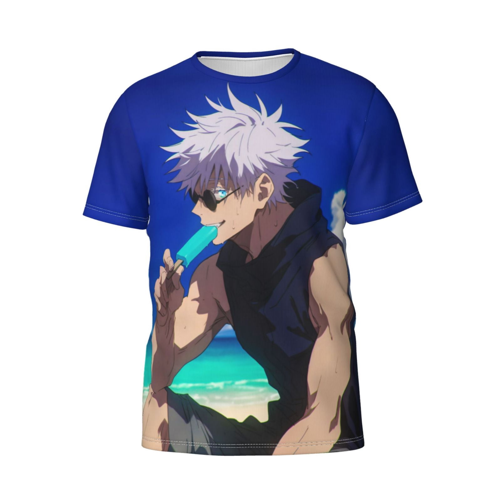 Anime 3d Graphic Mens Womens Short Sleeve Crew T-Shirt Gojo Satoru ...