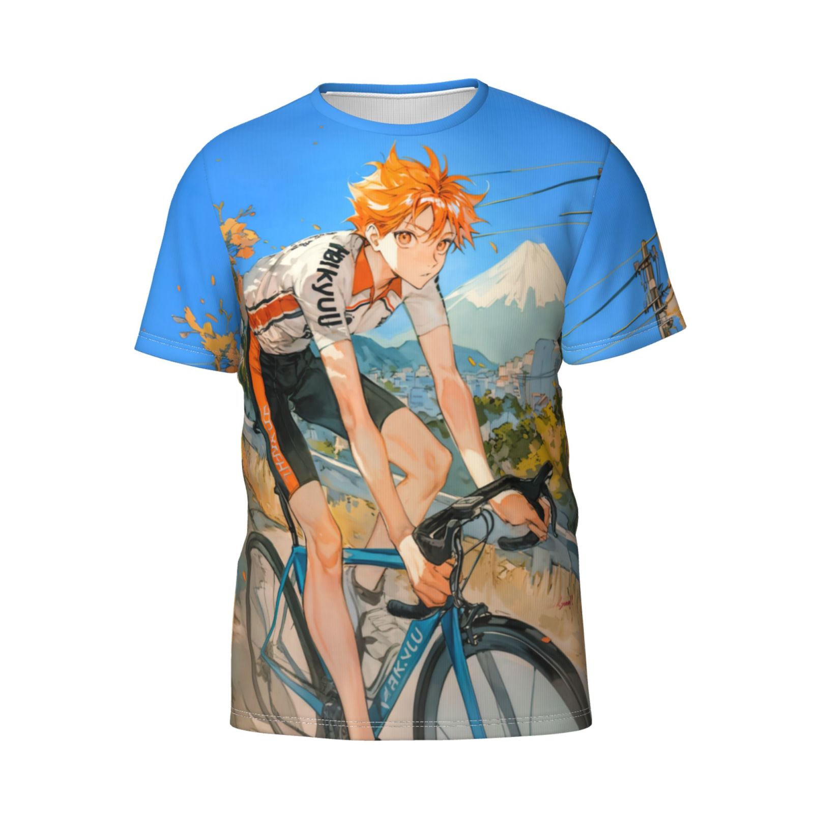 Anime 3d Graphic Mens Womens Short Sleeve Crew T-Shirt Haikyuu Hinata ...