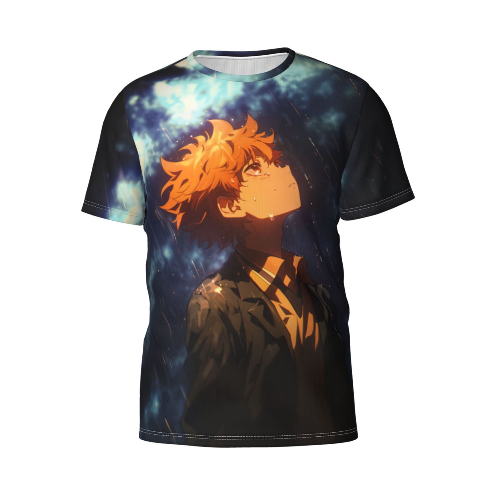 Anime 3d Graphic Mens Womens Short Sleeve Crew T-Shirt Haikyuu Hinata ...