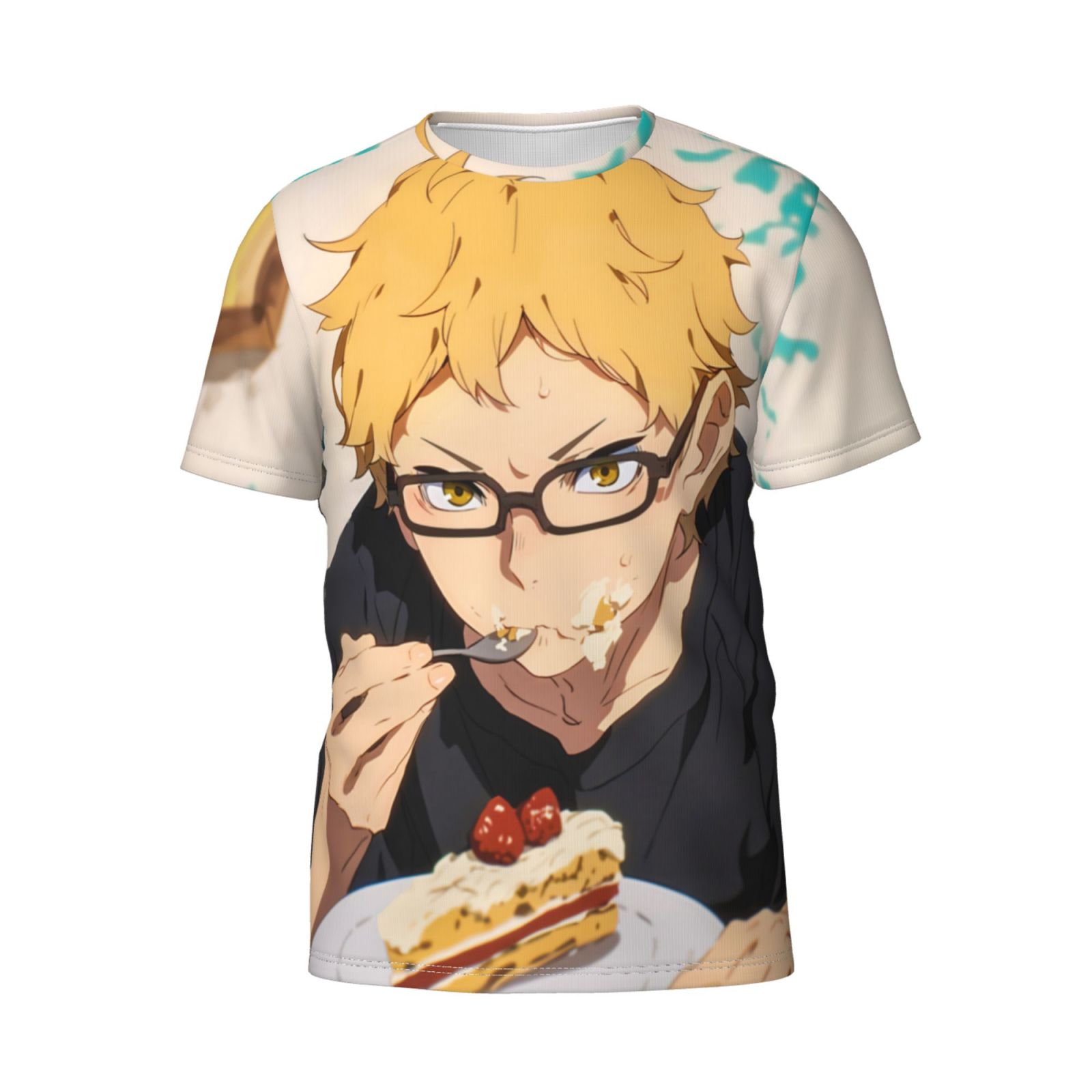 Anime 3d Graphic Mens Womens Short Sleeve Crew T-Shirt Haikyuu Kei ...