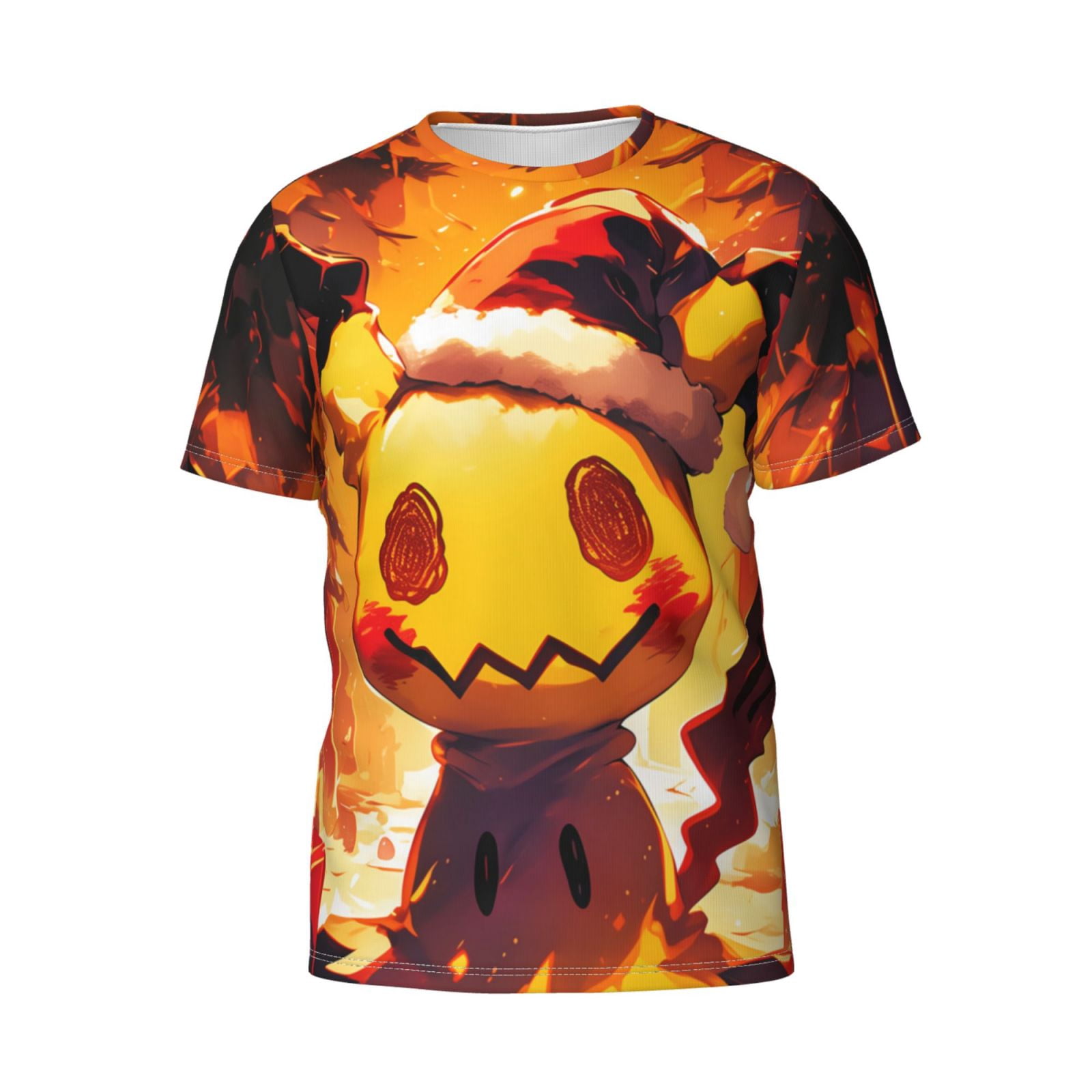 Anime 3d Graphic Mens Womens Short Sleeve Crew T-Shirt Mimikyu Novelty ...