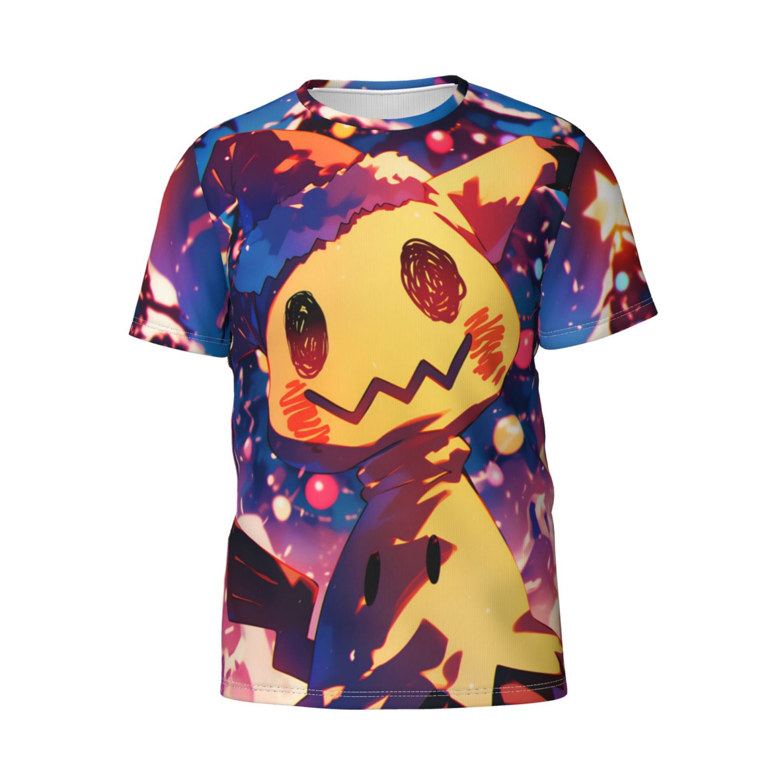 Anime 3d Graphic Mens Womens Short Sleeve Crew T-Shirt Mimikyu Novelty ...