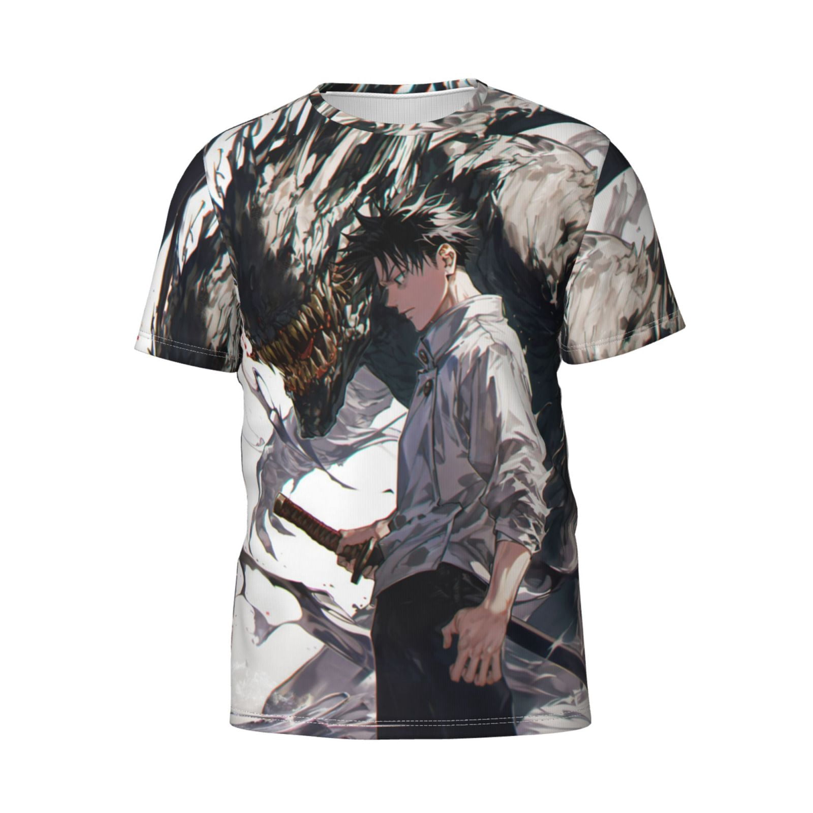 Anime 3d Graphic Mens Womens Short Sleeve Crew T-Shirt Okkotsu Yuta ...