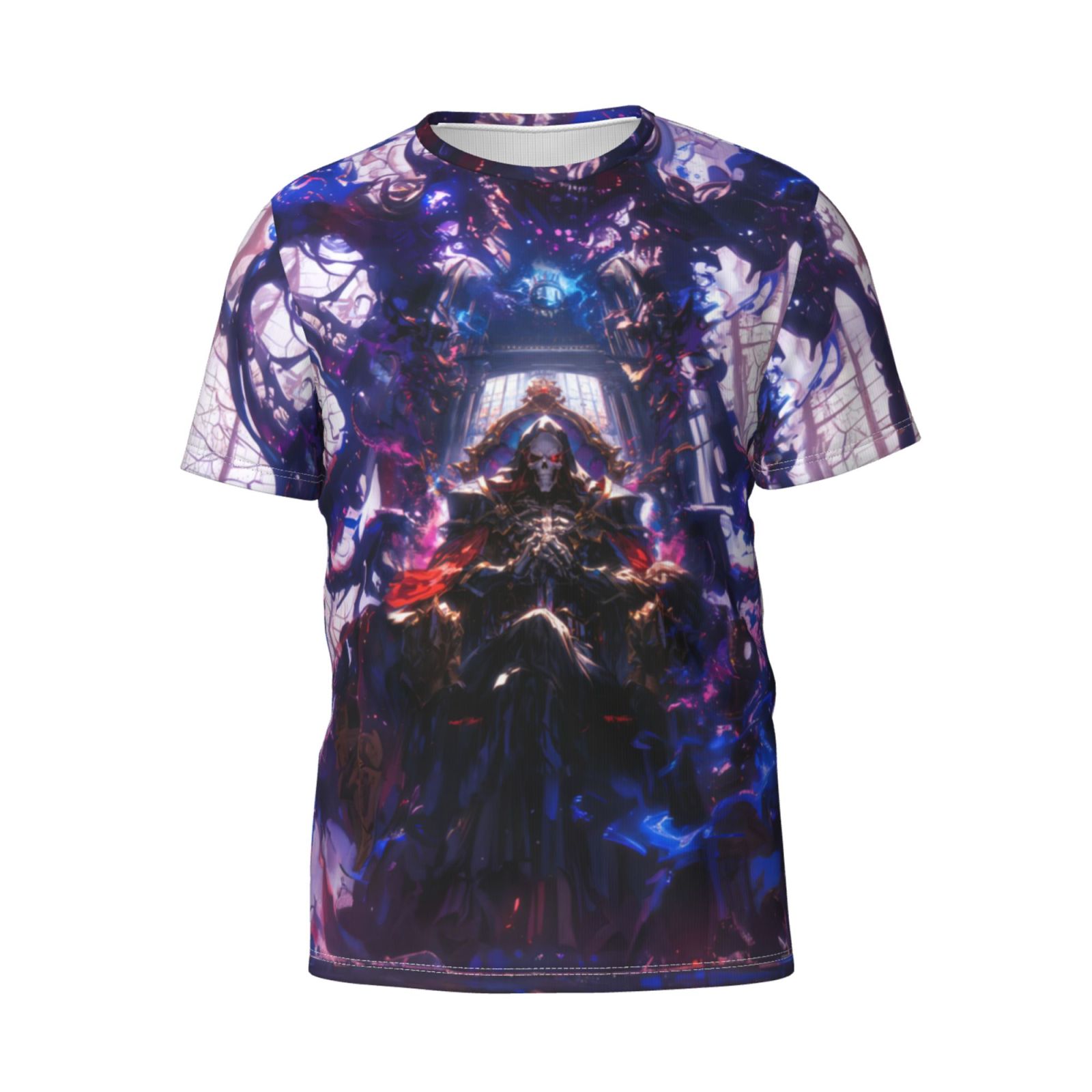 Anime 3d Graphic Mens Womens Short Sleeve Crew T-Shirt Overlord Ainz ...