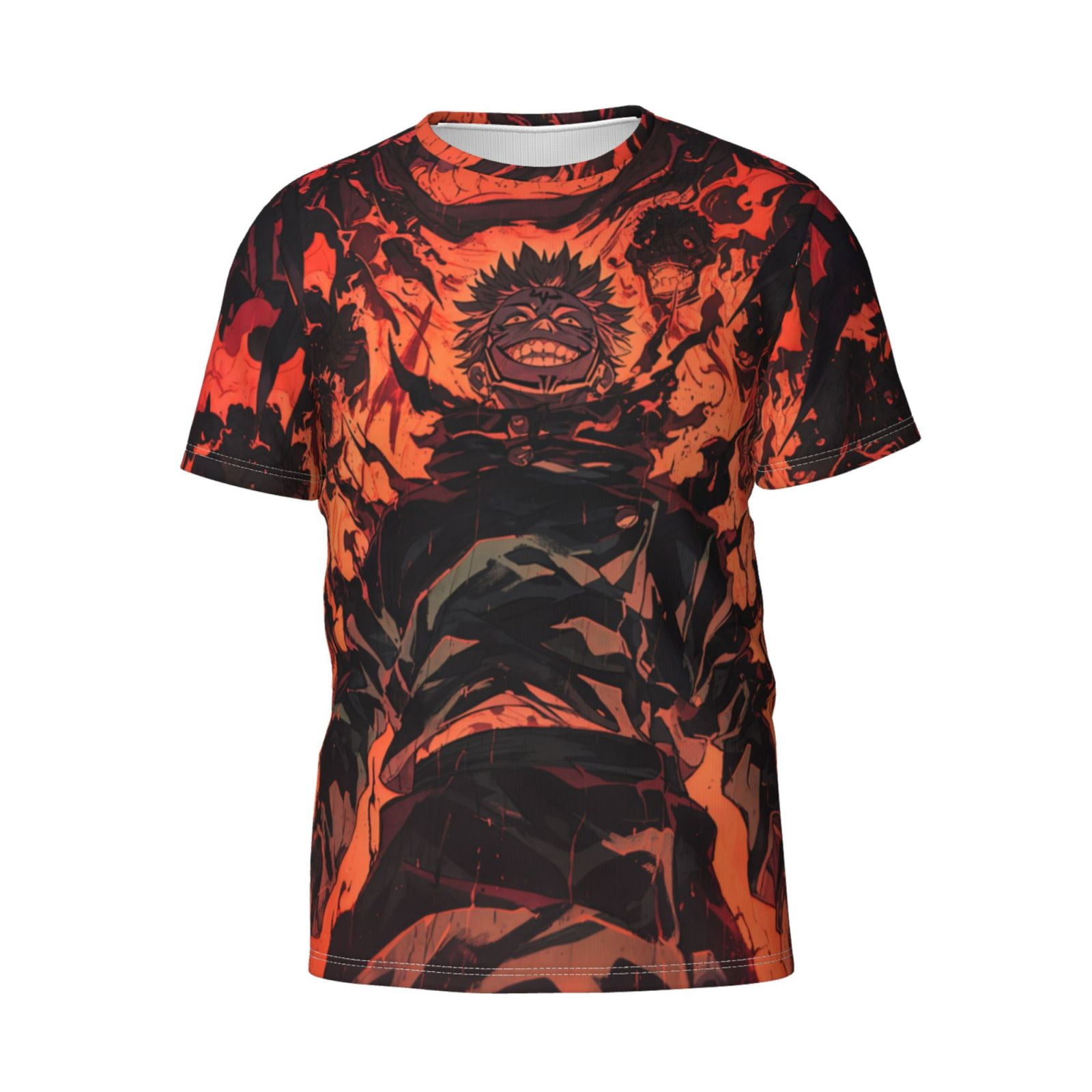 Anime 3d Graphic Mens Womens Short Sleeve Crew T-Shirt Ryomen Sukuna ...