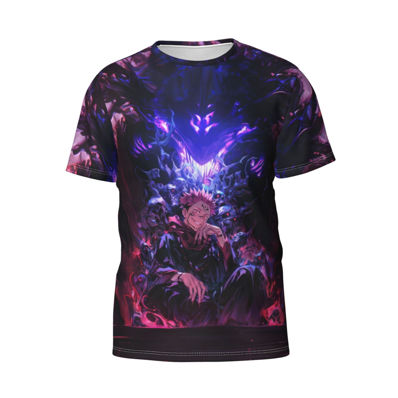 Anime 3d Graphic Mens Womens Short Sleeve Crew T-Shirt Ryomen Sukuna ...