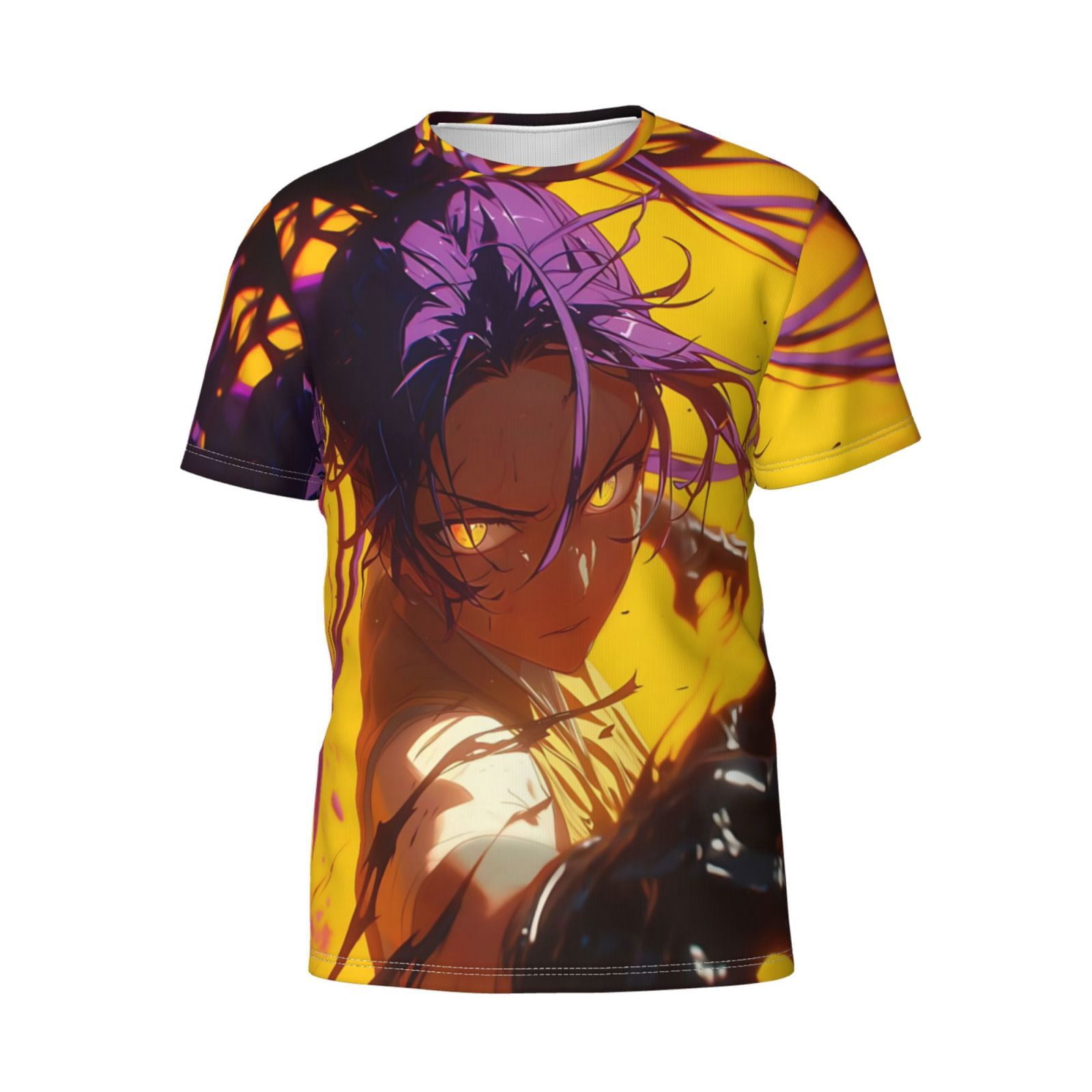 Anime 3d Graphic Mens Womens Short Sleeve Crew T-Shirt Shihouin ...