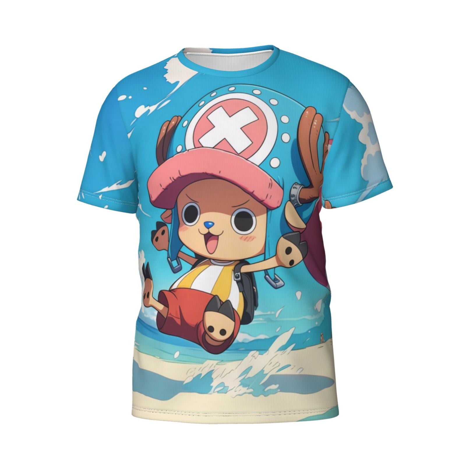 Anime 3d Graphic Mens Womens Short Sleeve Crew T-Shirt Tony Tony ...