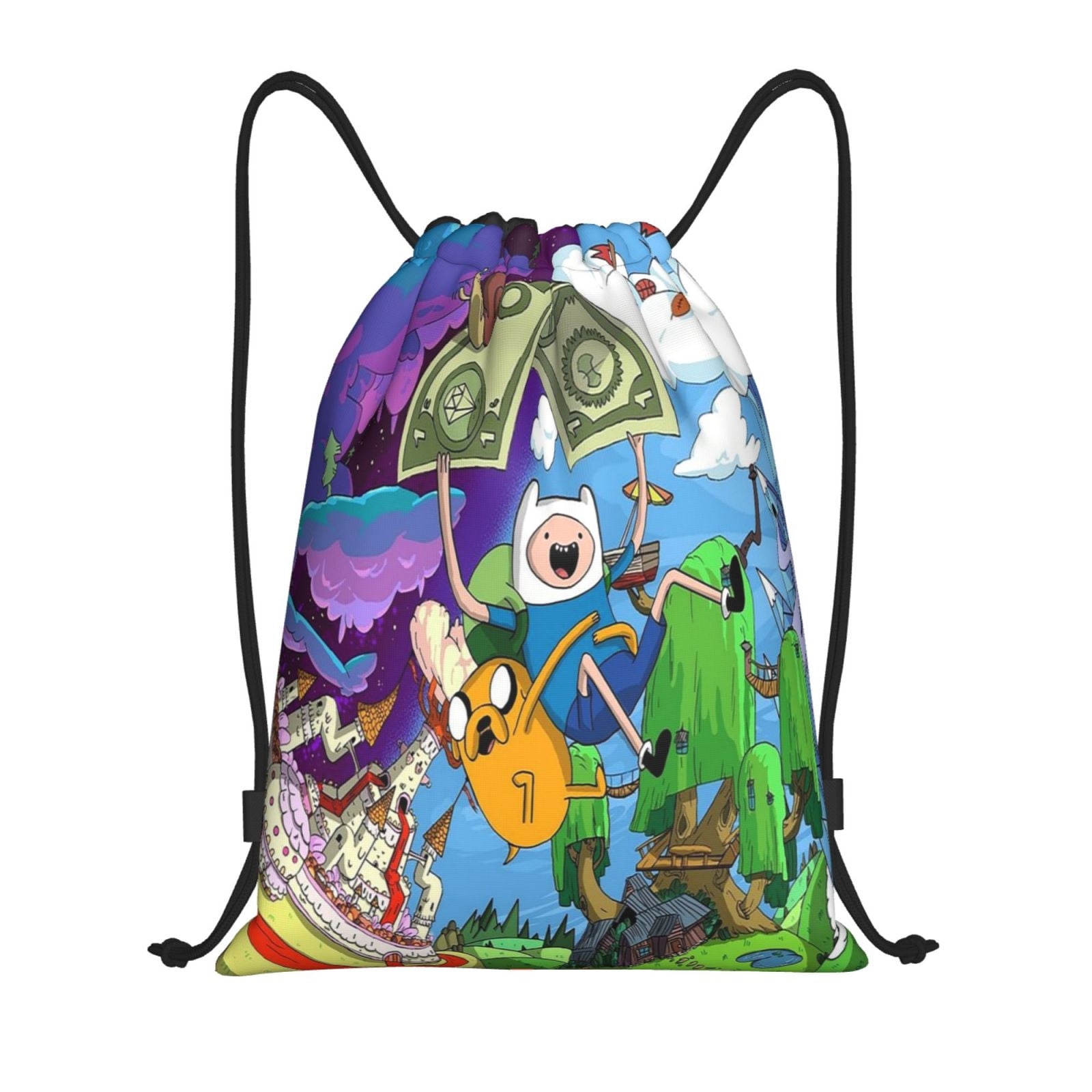 Anime Adventure Time Drawstring Backpack Gym Bags Sport Sackpack For ...