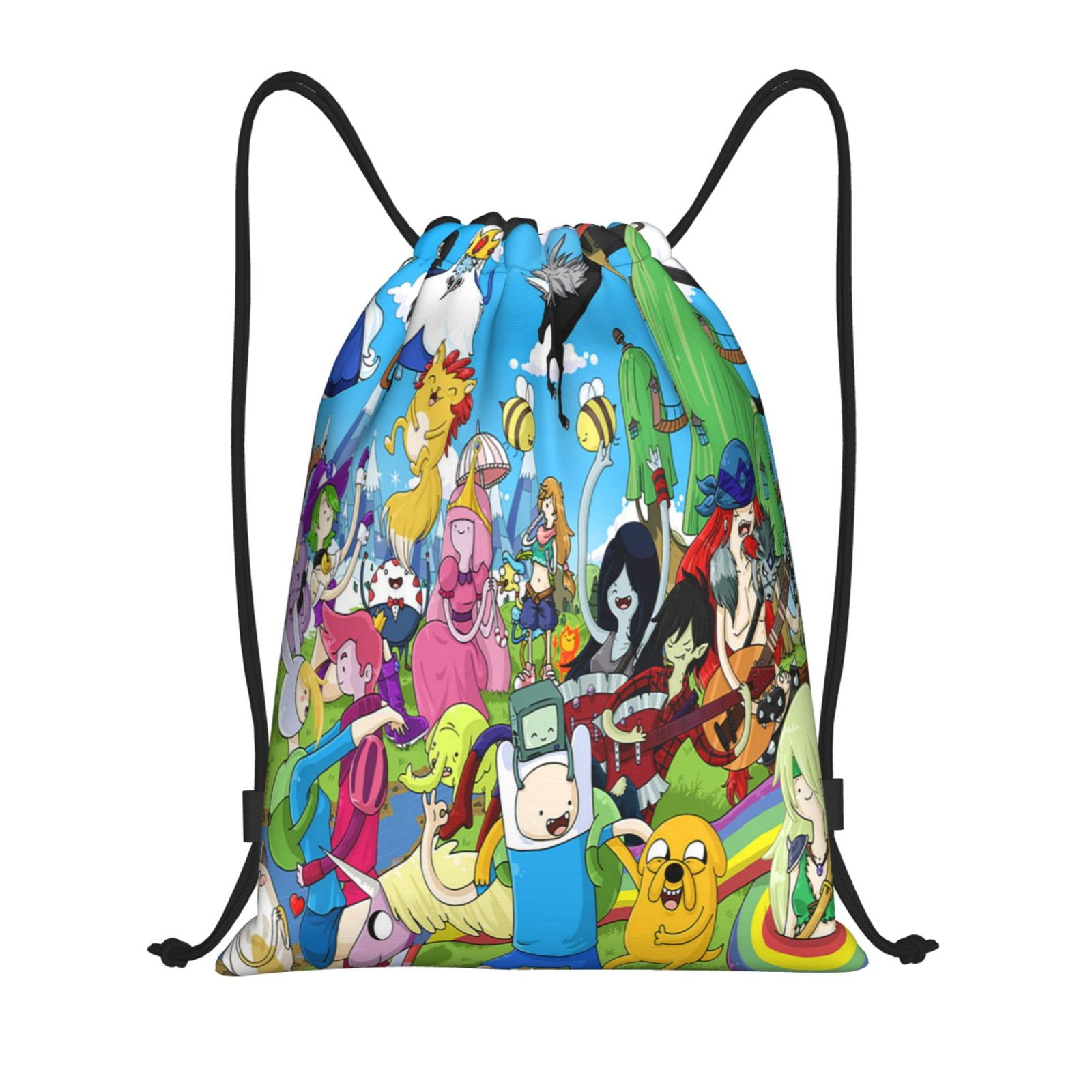 Anime Adventure Time Drawstring Backpack Gym Bags Sport Sackpack For ...