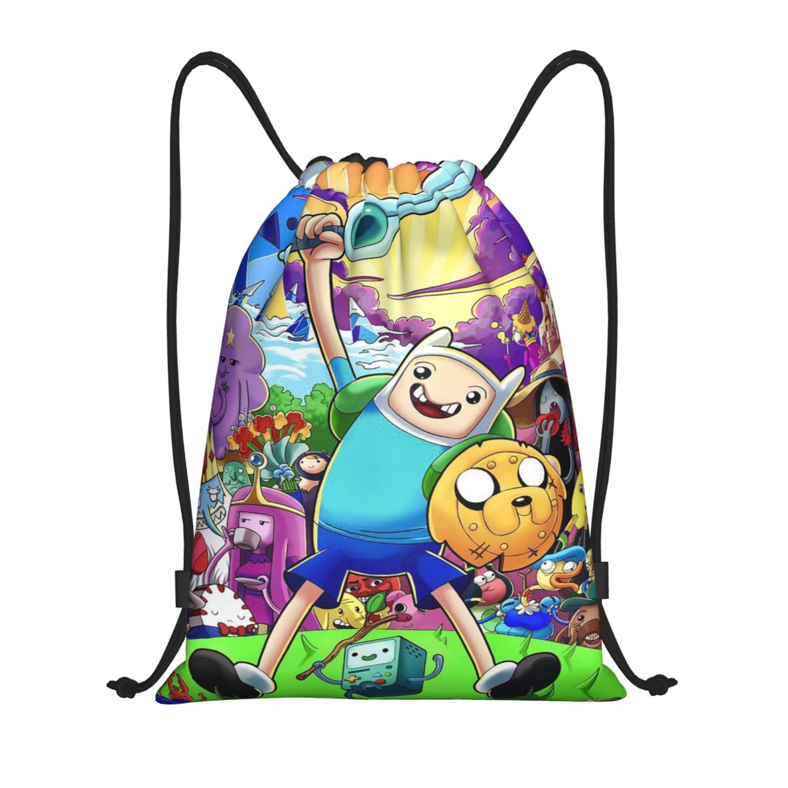 Anime Adventure Time Drawstring Backpack Gym Bags Sport Sackpack For ...