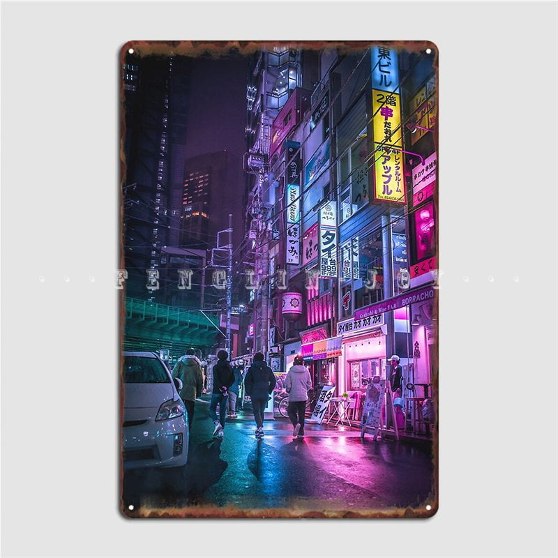 Anime Aesthetic In Japan Poster Metal Plaque Poster Club Bar Cinema ...