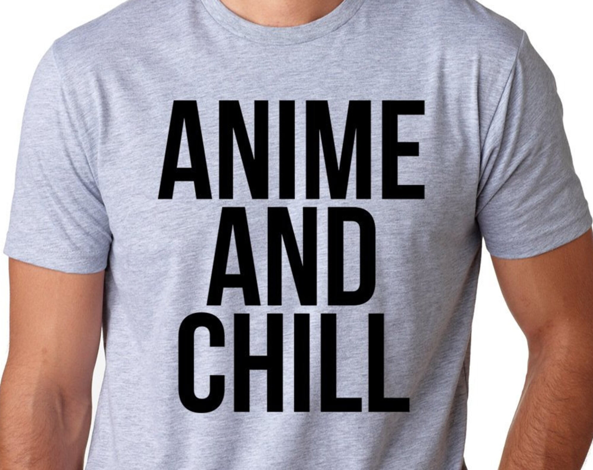 Anime And Chill Mens TShirt Funny tee Husband Gift Fathers Day Cool ...