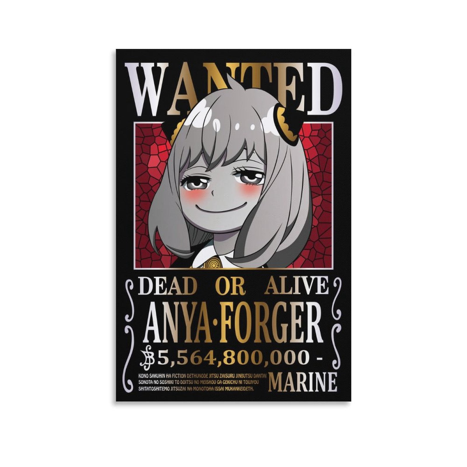 Anime Anime Wanted Poster Anya Forger Spy X Family Gifts Canvas ...
