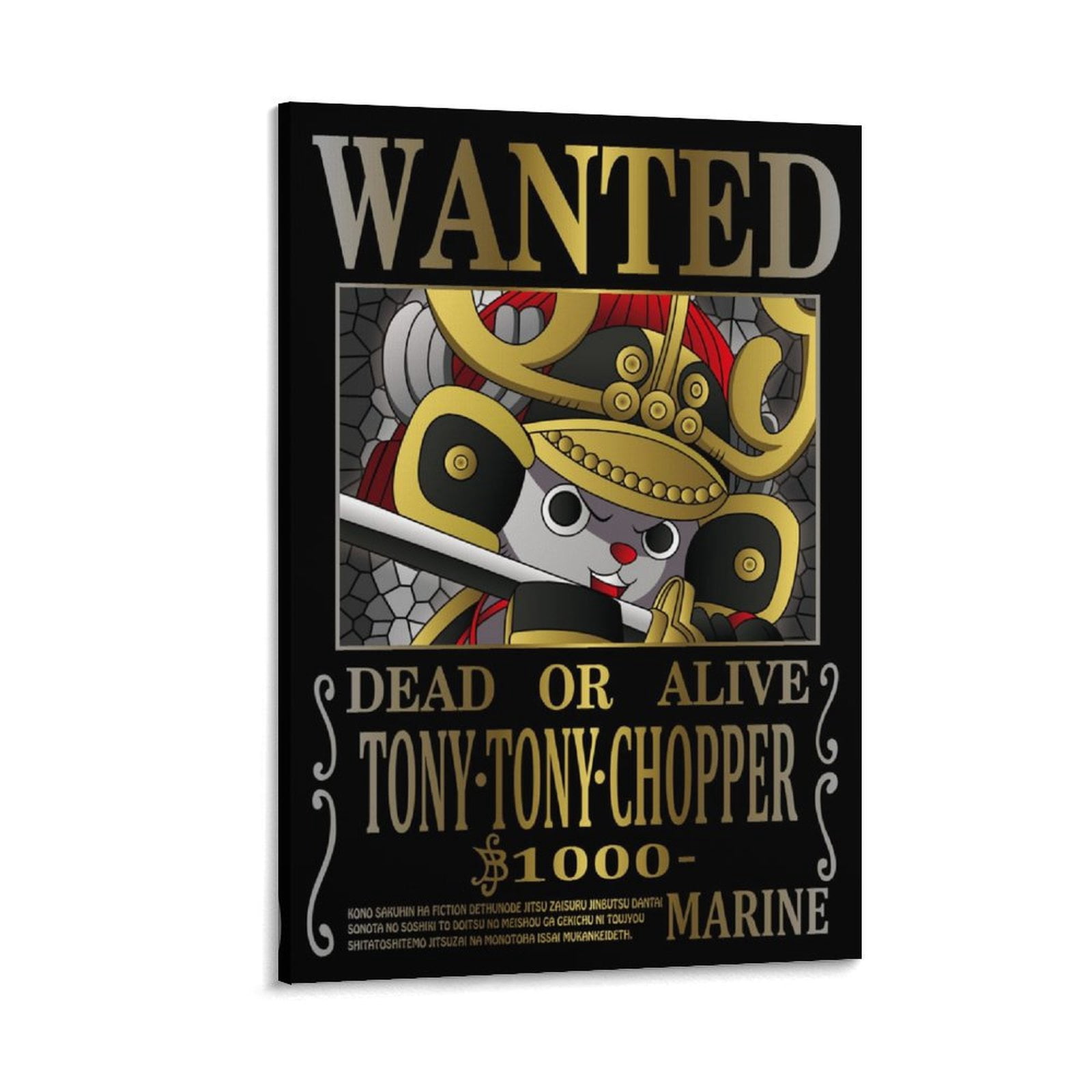 Anime Anime Wanted Poster Chopper Samurai Canvas Art Poster and Wall ...