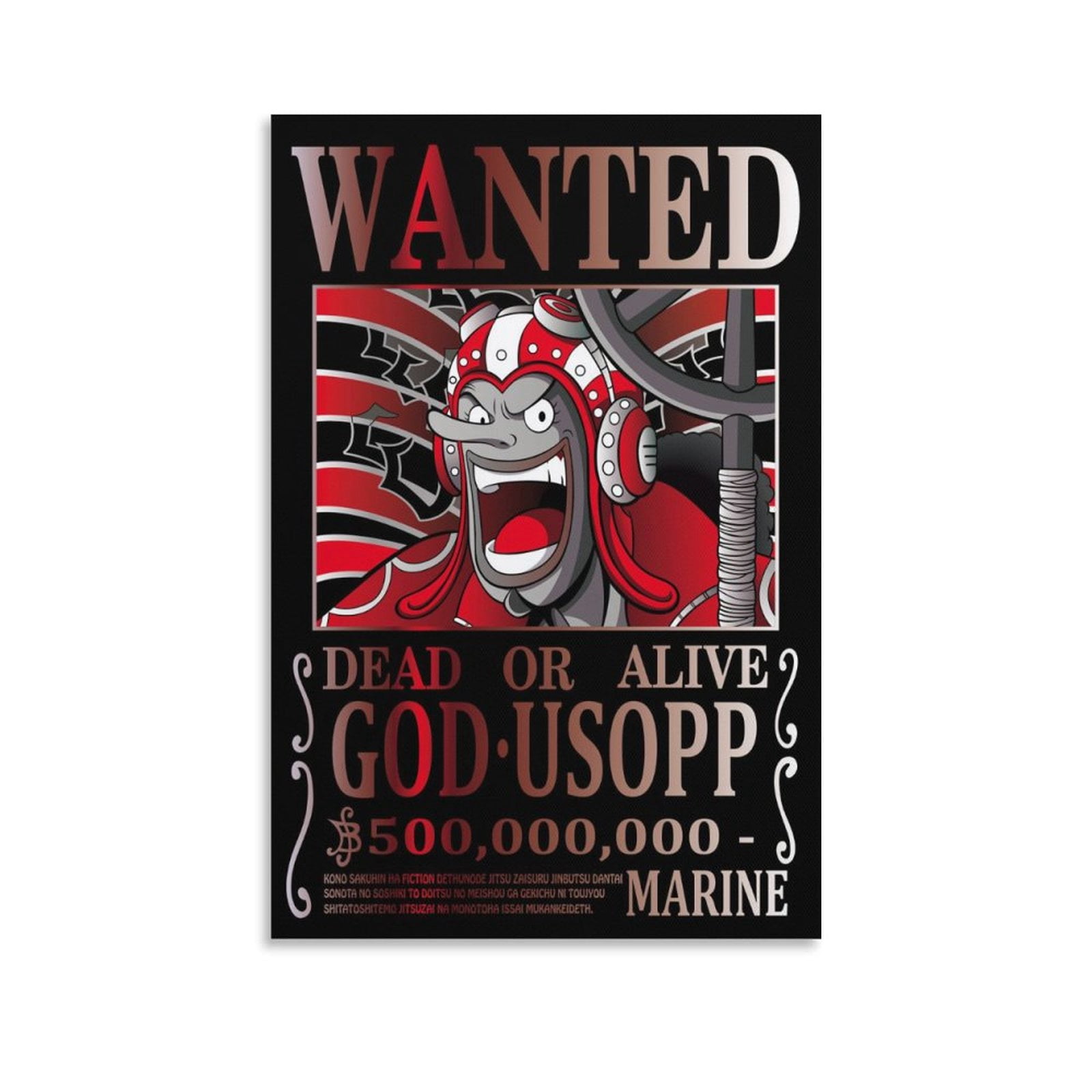 Anime Anime Wanted Poster God Usopp Posters Wall Art Painting Canvas ...