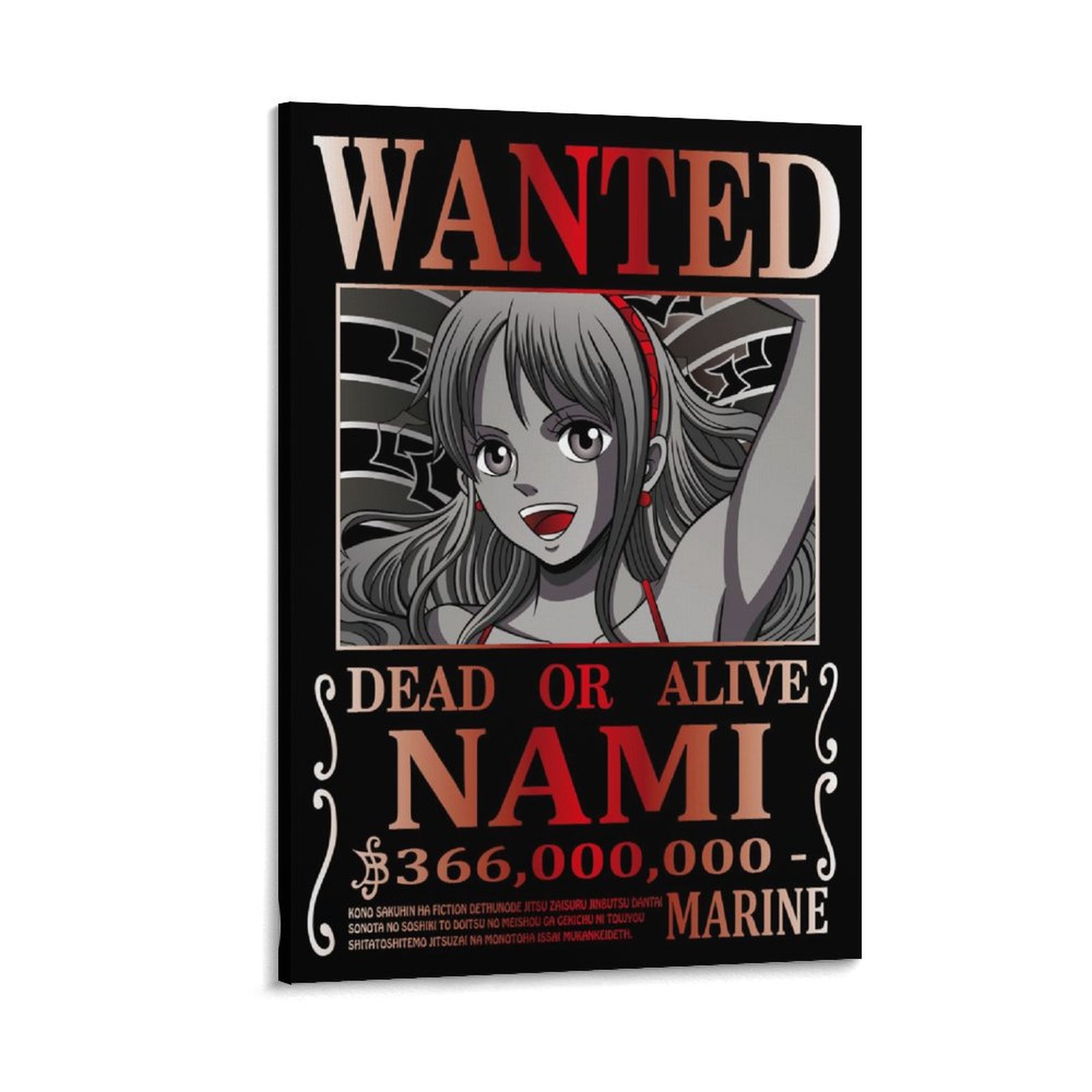 Anime Anime Wanted Poster Nami 1 Poster Cool Artworks Painting Wall Art ...