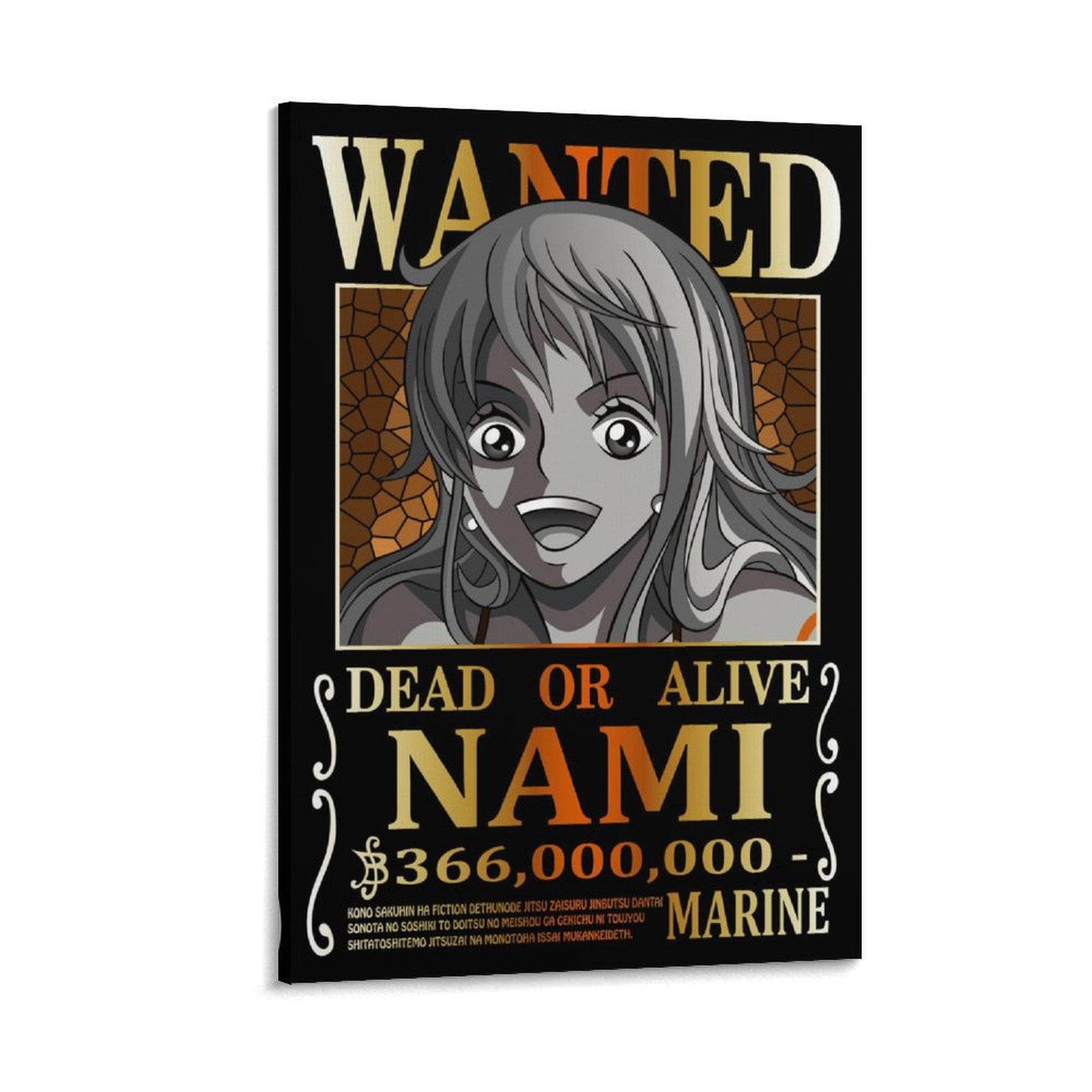 Anime Anime Wanted Poster Nami Painting On Canvas Wall Art Poster ...
