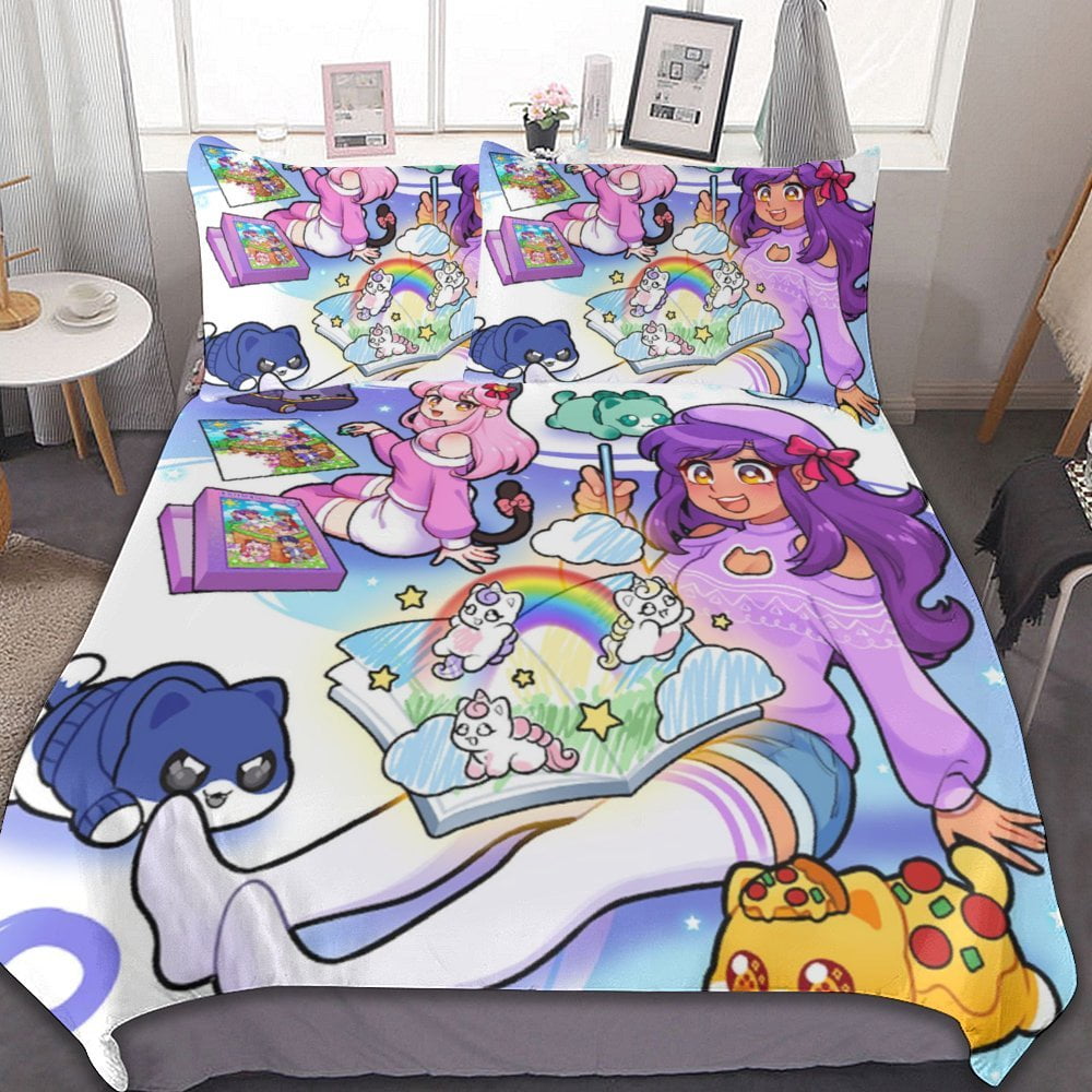 Anime Aphmau Duvet Cover Set 3d Printed Lightweight And Comfortable