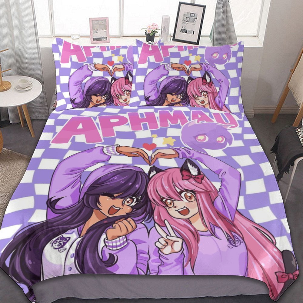 Anime Aphmau Duvet Cover Set 3d Printed Lightweight And Comfortable