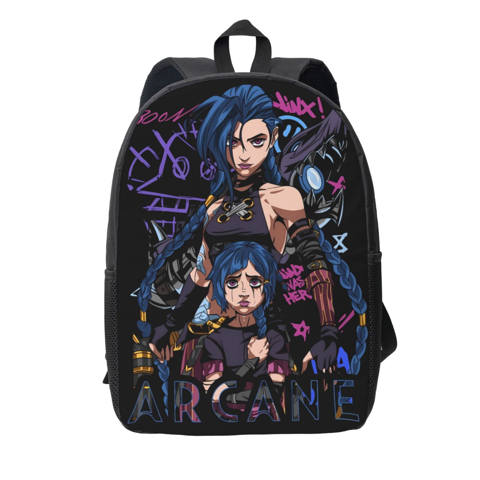 Anime Arcane Blue Jinx Backpack Unisex Bookbag Rucksack Printing ...