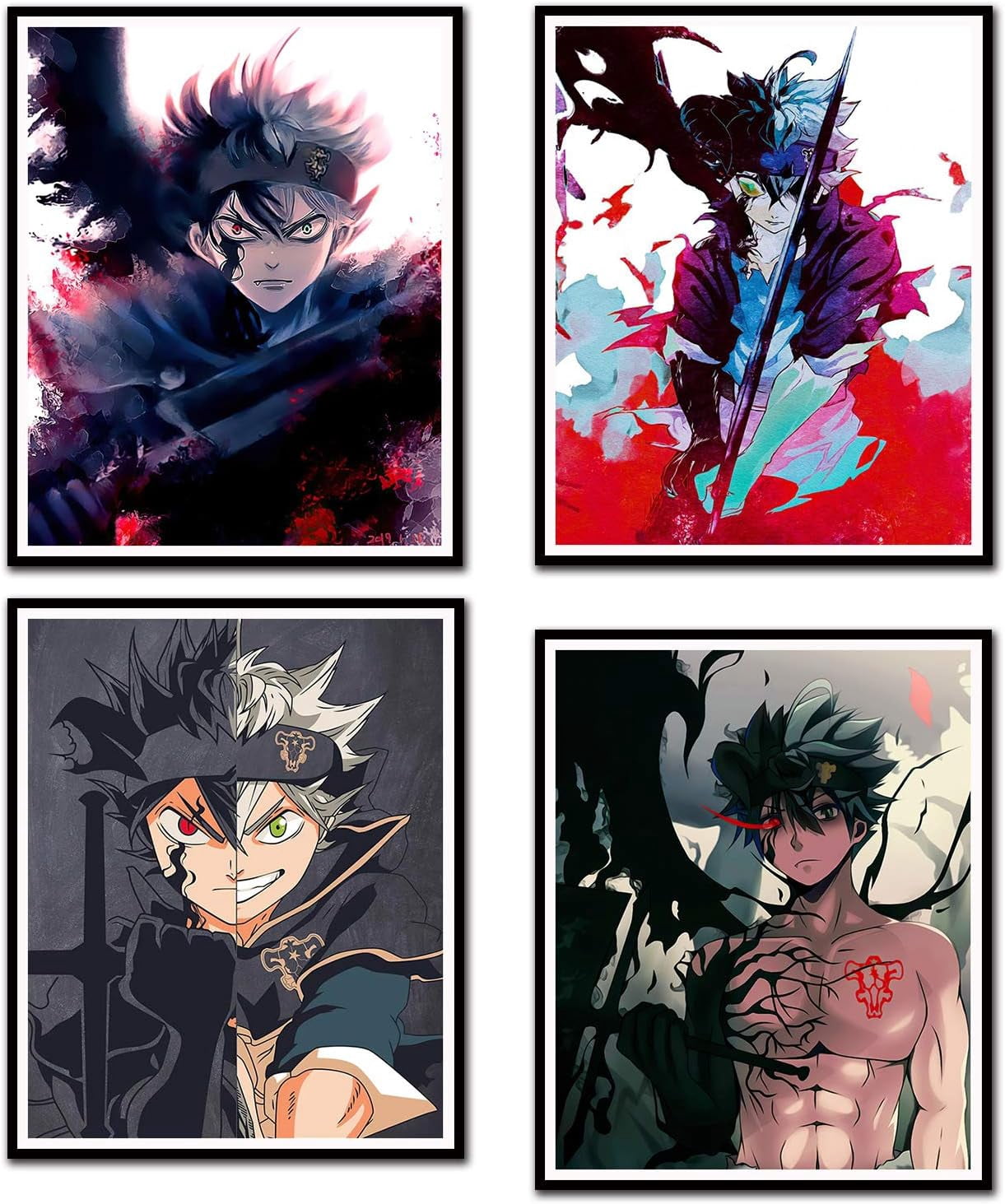 Anime Asta Black Clover Wall Posters for Bathroom Living Room Decor ...