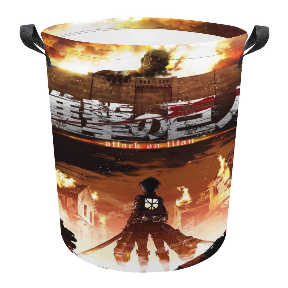 Anime Attack On Titan Laundry Basket Foldable Waterproof Oxford Cloth ...