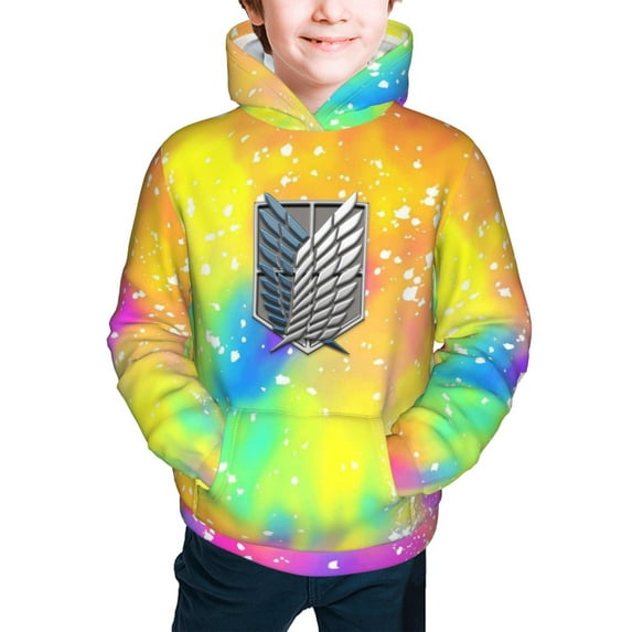 Anime Attack On Titan Unisex Children Hooded Sweater, Colorful Hat Rope ...