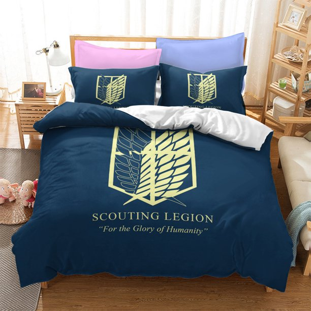 Anime Attack on Titan Bedding Bed Set 3D Printed Lightweight Cosplay ...