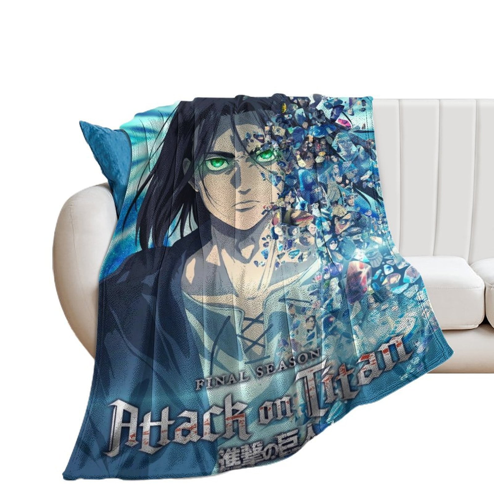 Anime Attack On Titan Luxury Flannel Blanket - Super Soft Anti-Static ...
