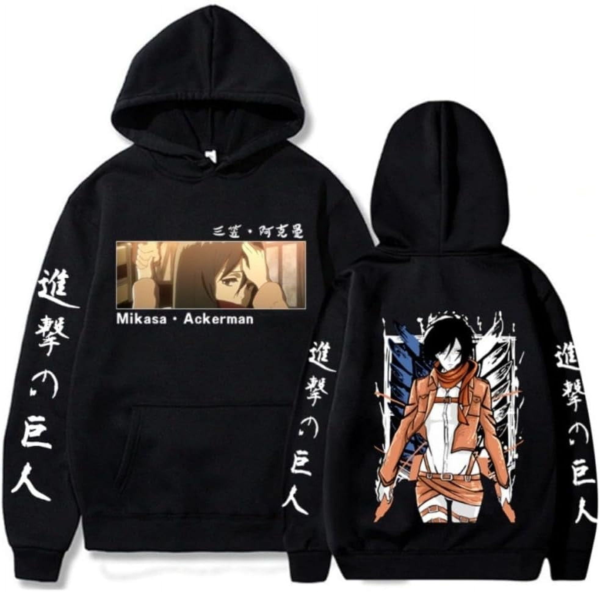 Anime Attack on Titan Mikasa·Ackerman Printed Sweatshirt Unisex Hoodie ...